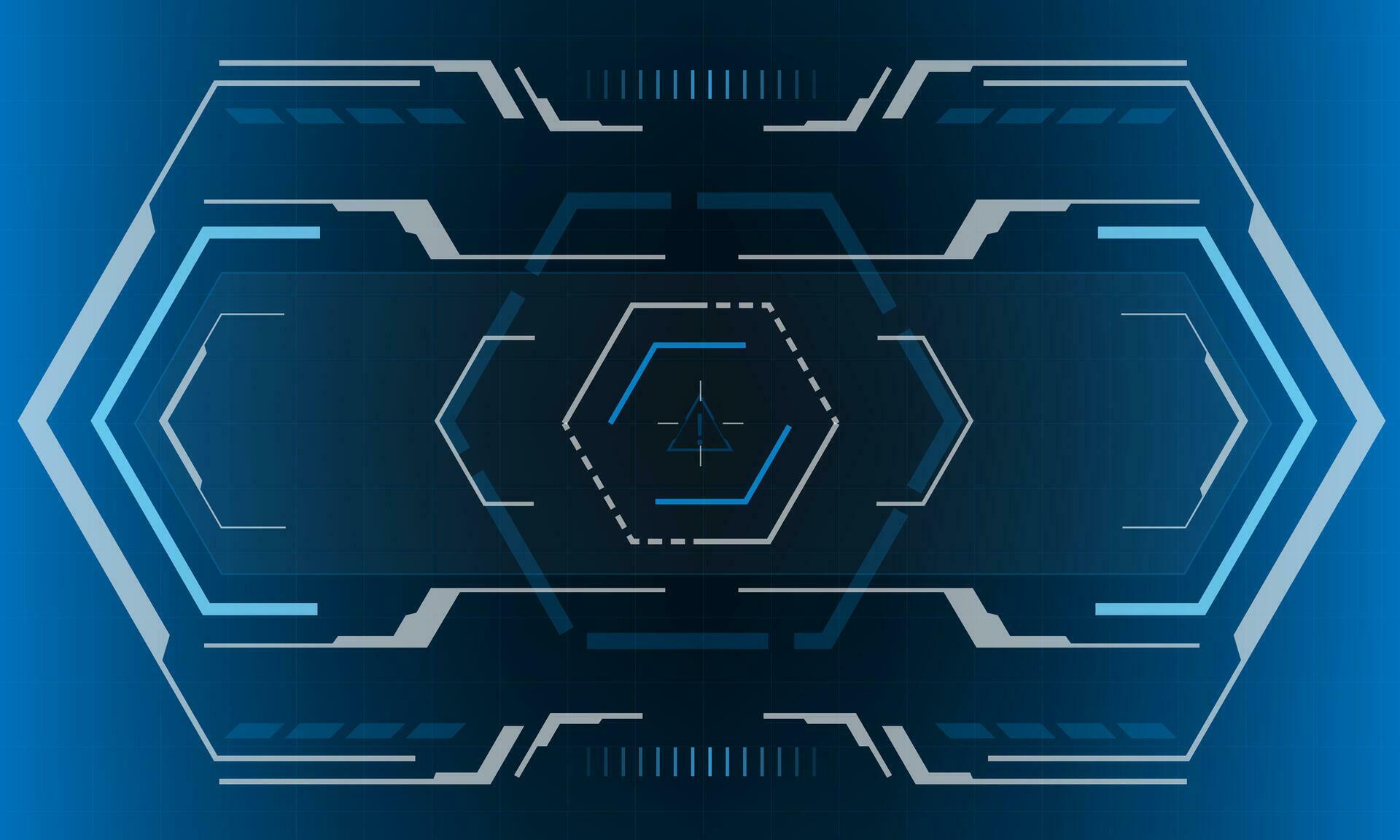 HUD sci-fi hexagon interface screen view hexagon geometric design virtual reality futuristic ...