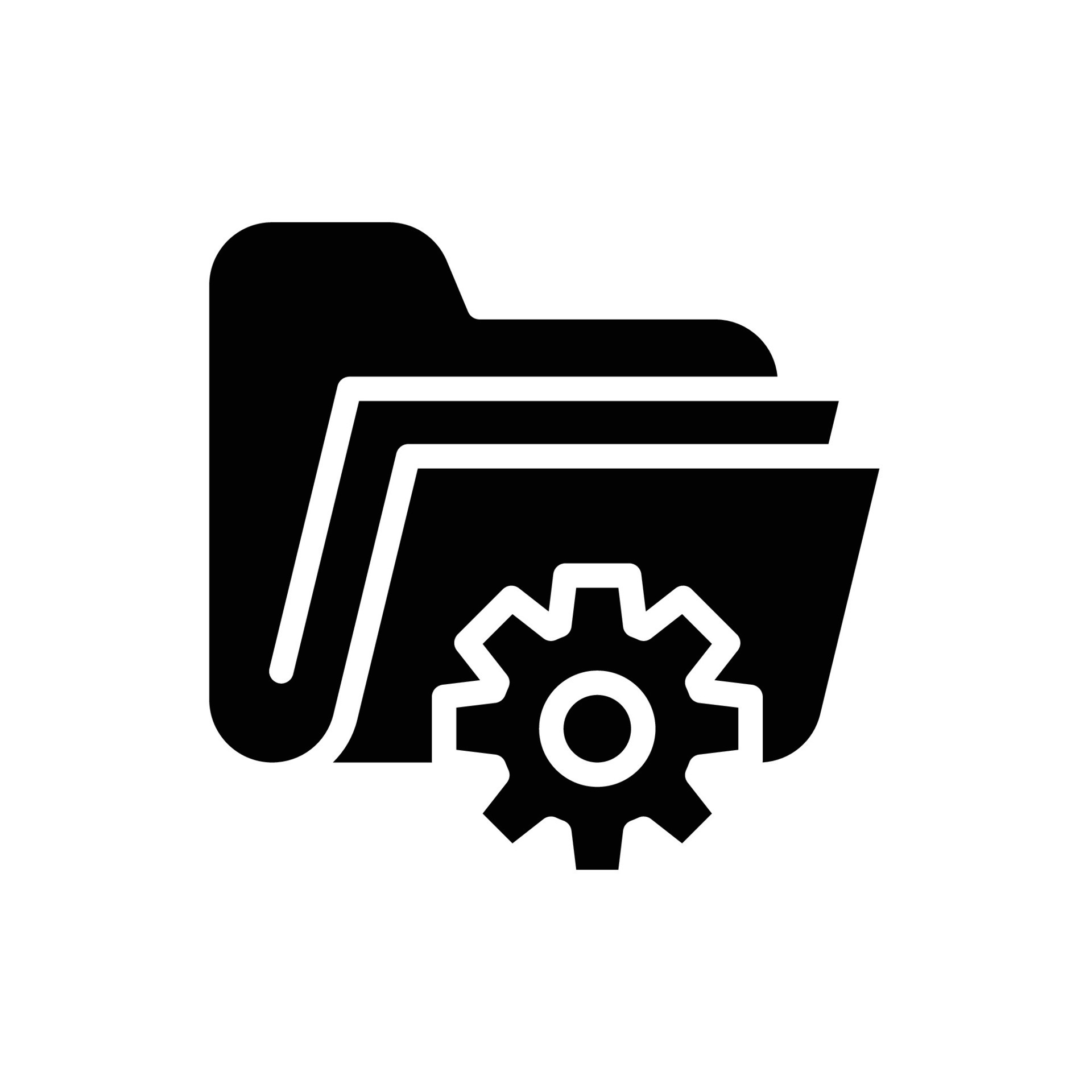 datos administración icono. sencillo sólido estilo. documento, archivo, carpeta, registro ...