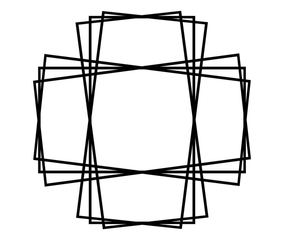 Square frame. Geometric abstract square element. Vector illustration ...