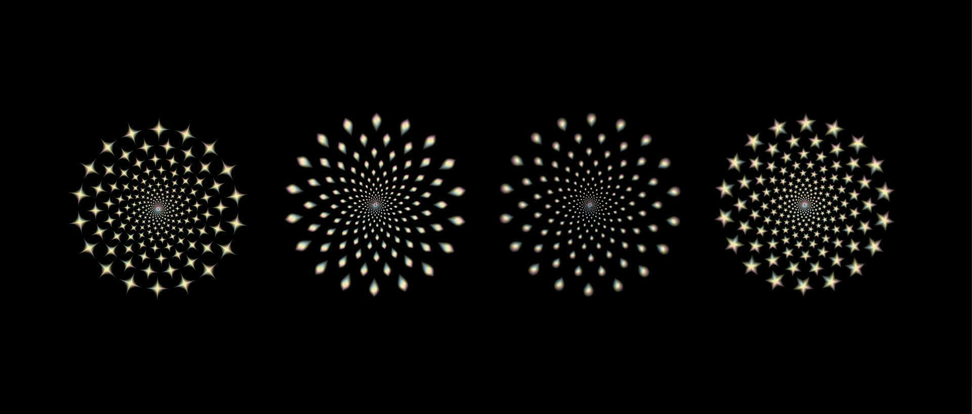 Set Fibonacci Gradient Blurred Ratio Spiral Vector Pattern 34774605 2938