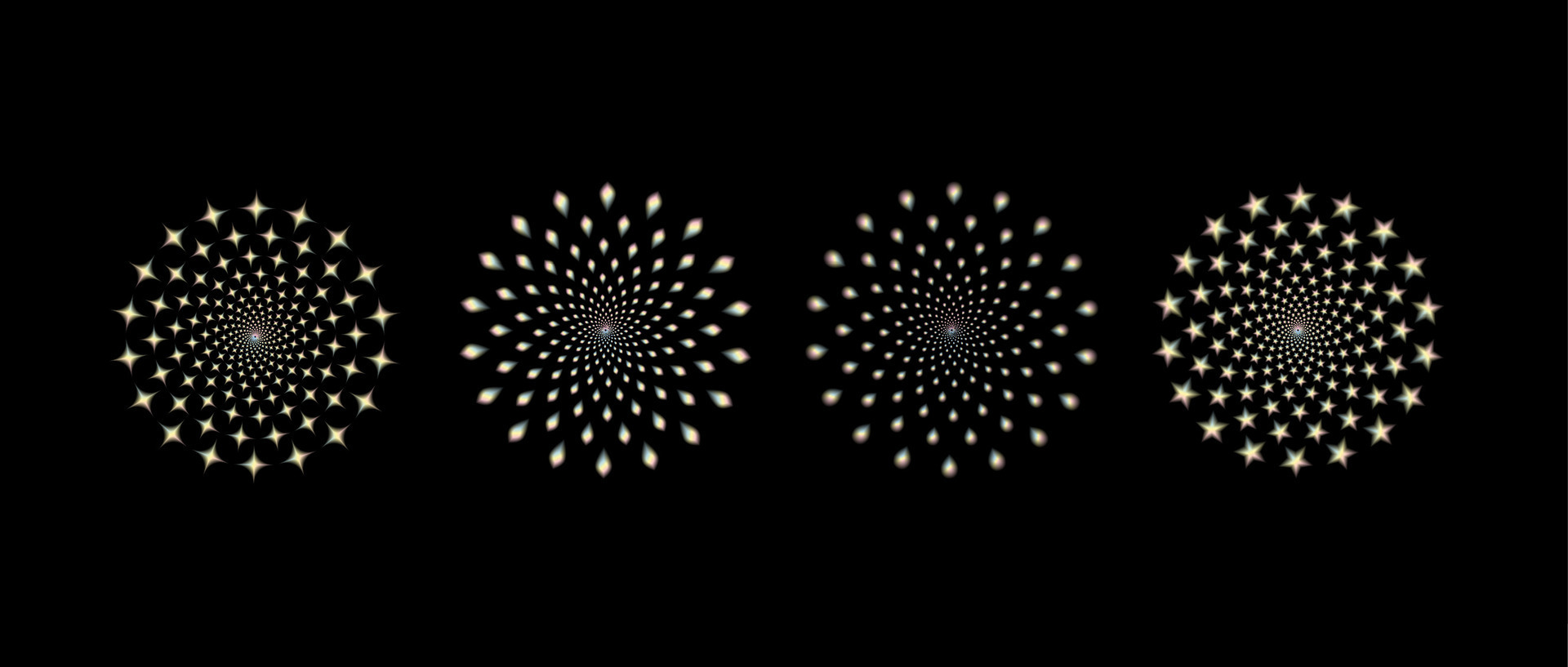 Set Fibonacci Gradient Blurred Ratio Spiral Vector Pattern 34774605 Vector Art At Vecteezy