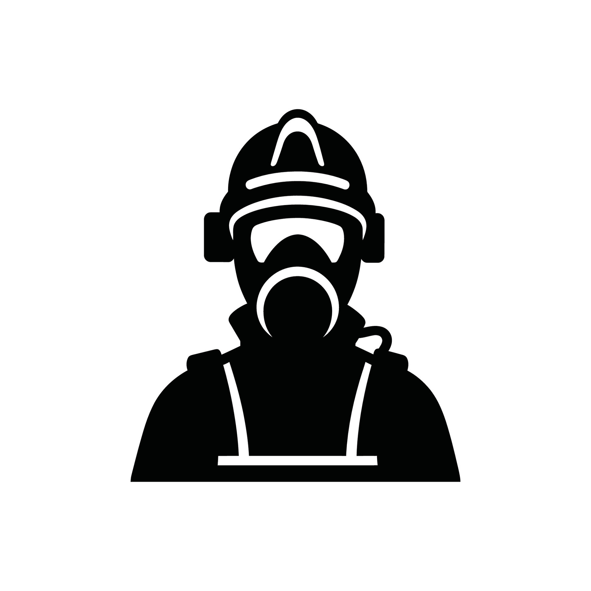 Firefighter Icon on White Background - Simple Vector Illustration ...
