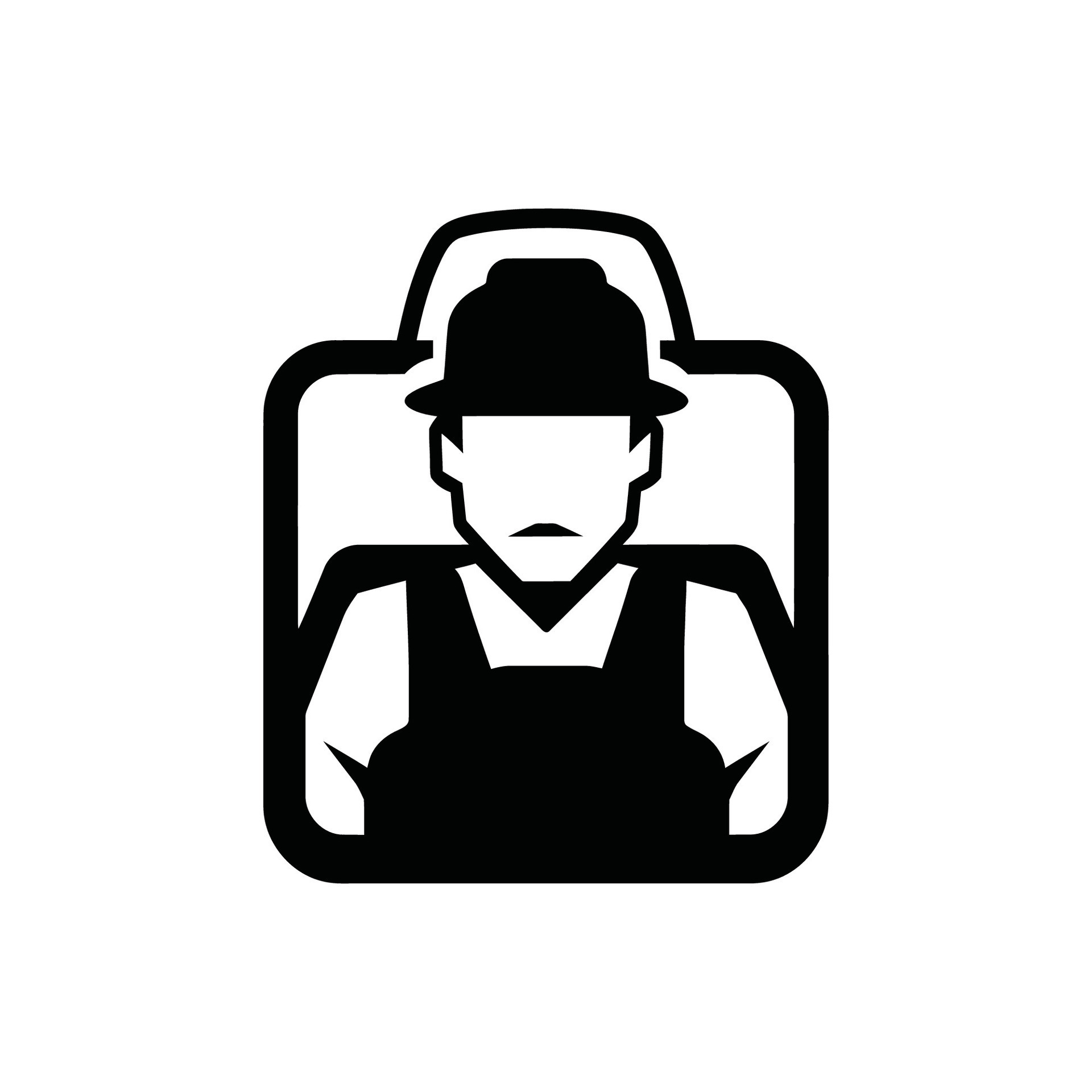 Heavy Equipment Operator Icon on White Background - Simple Vector ...