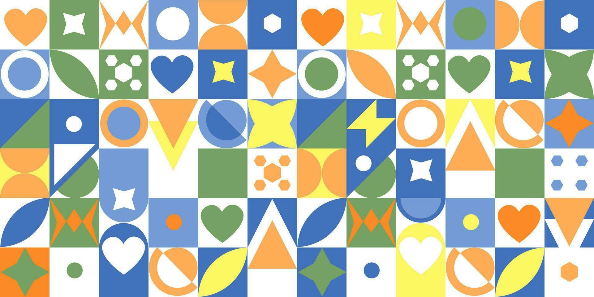 Rectangular geometric pattern with a square multicolored grid and ...