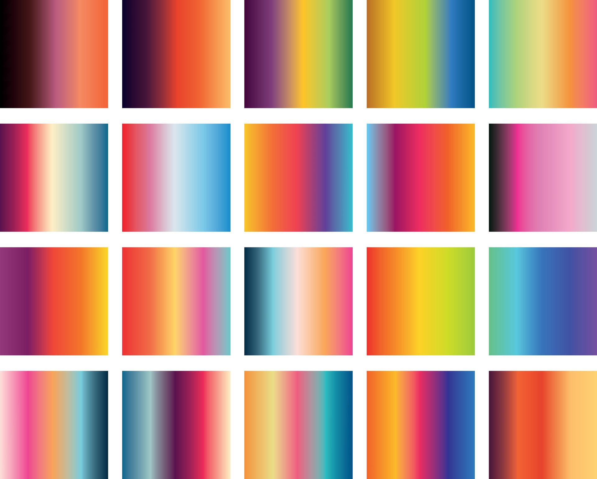 Set of multi-colored, colorful neon gradients. Vector. 34783546 Vector ...