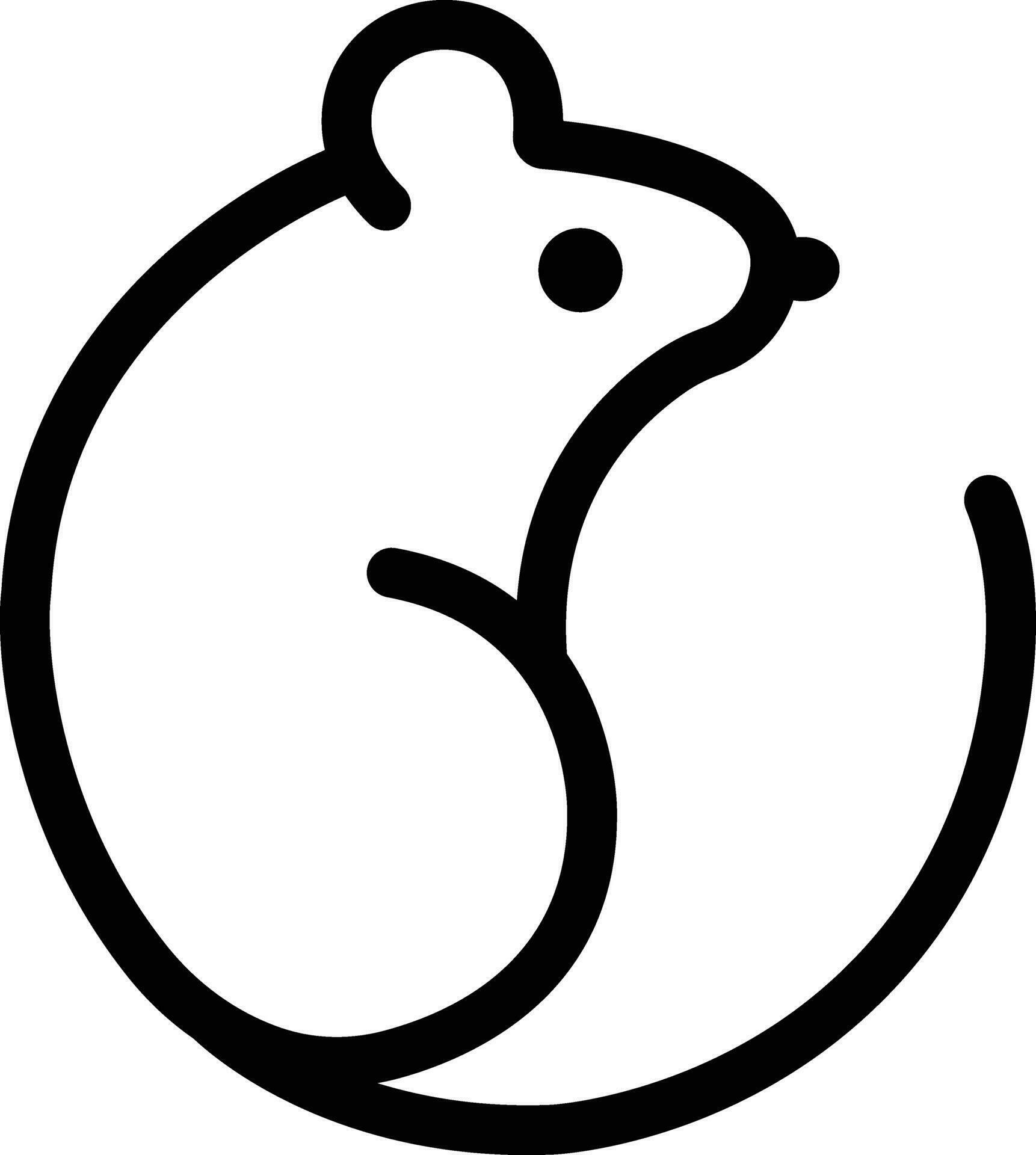 logotype mouse animal icon in trendy line style. isolated on ...