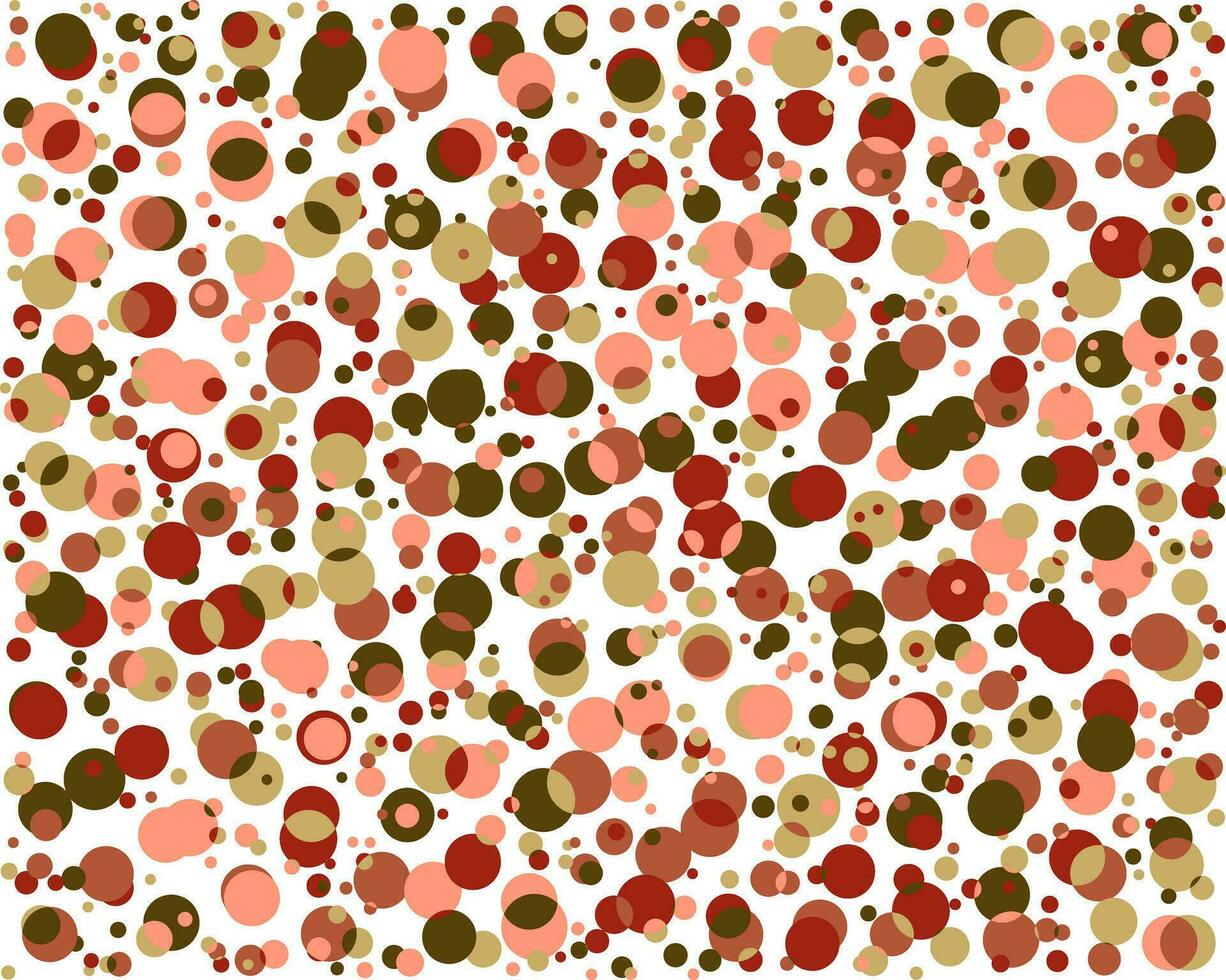 Random Circle geometrical shape background in colorful earth tone red brown color palette ...