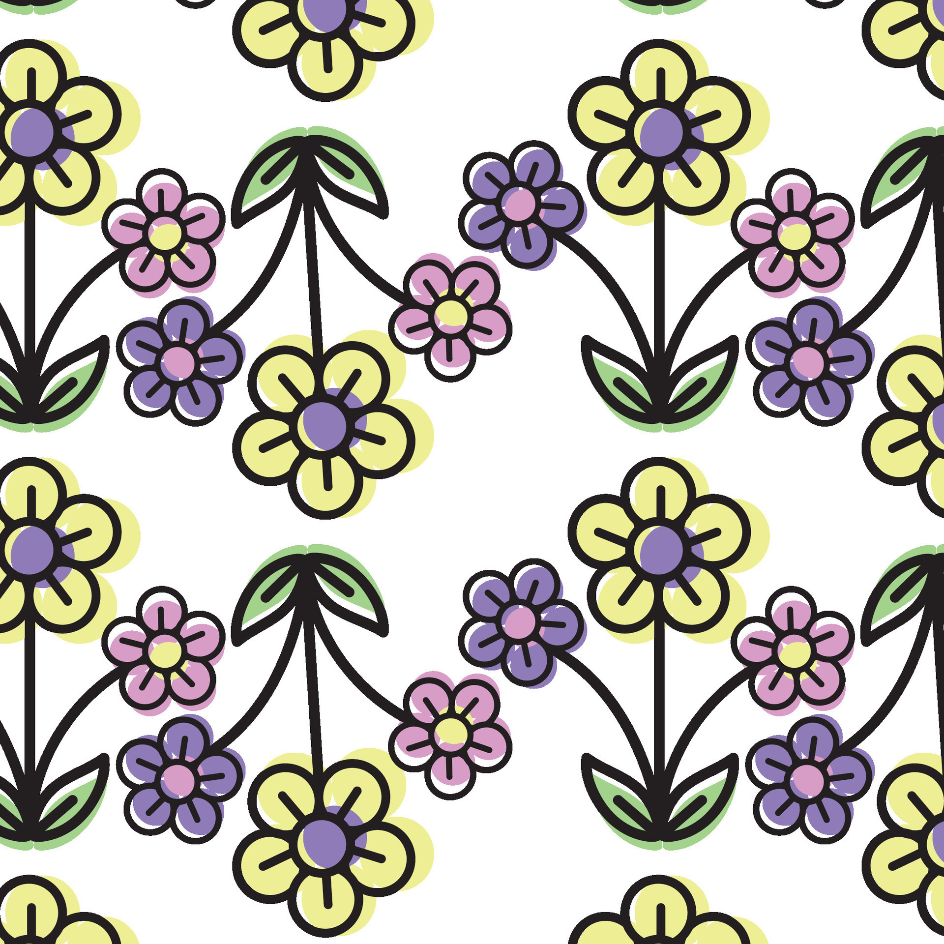 Flower icon pattern background Vector illustration 34786009 Vector Art ...