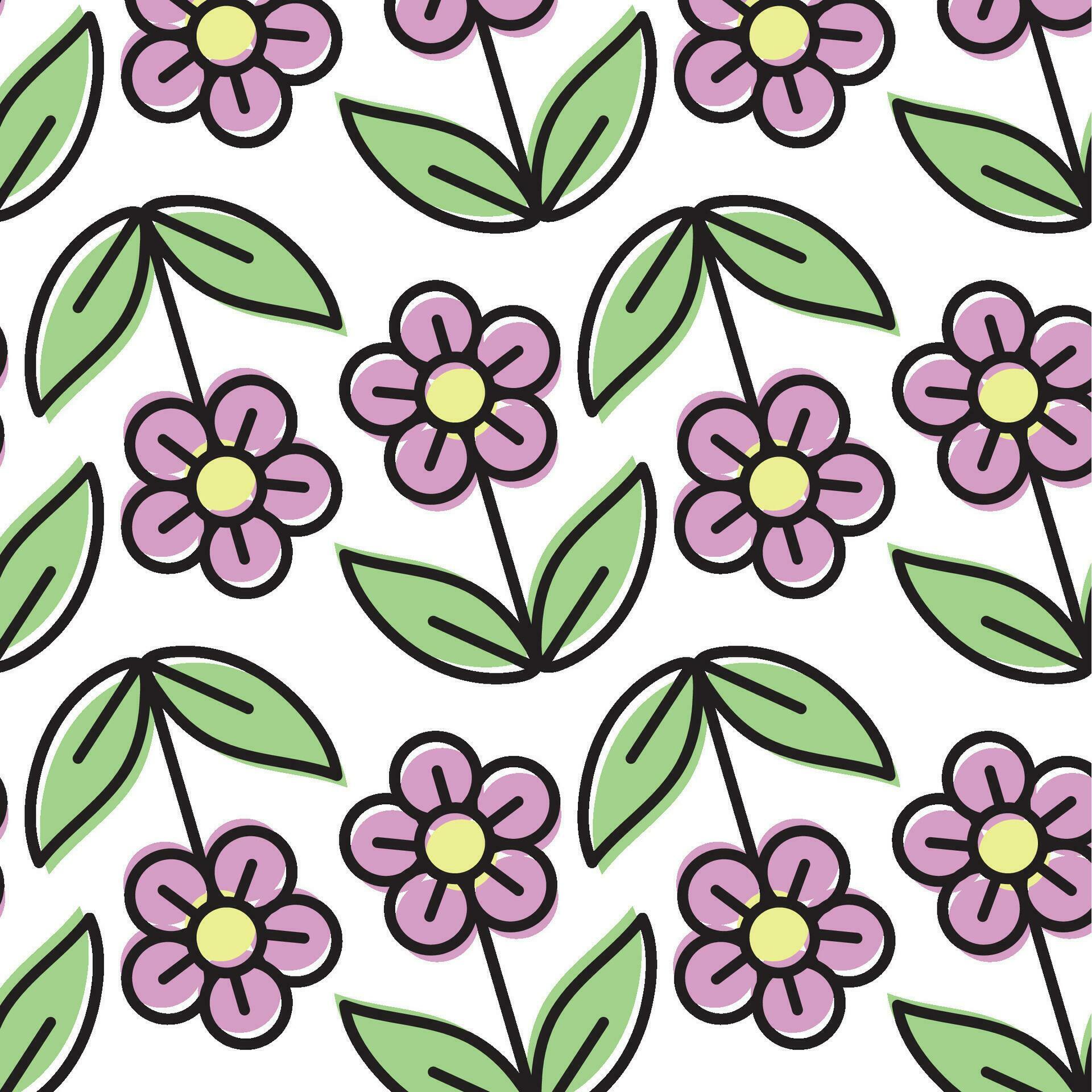Flower icon pattern background Vector illustration 34786037 Vector Art ...