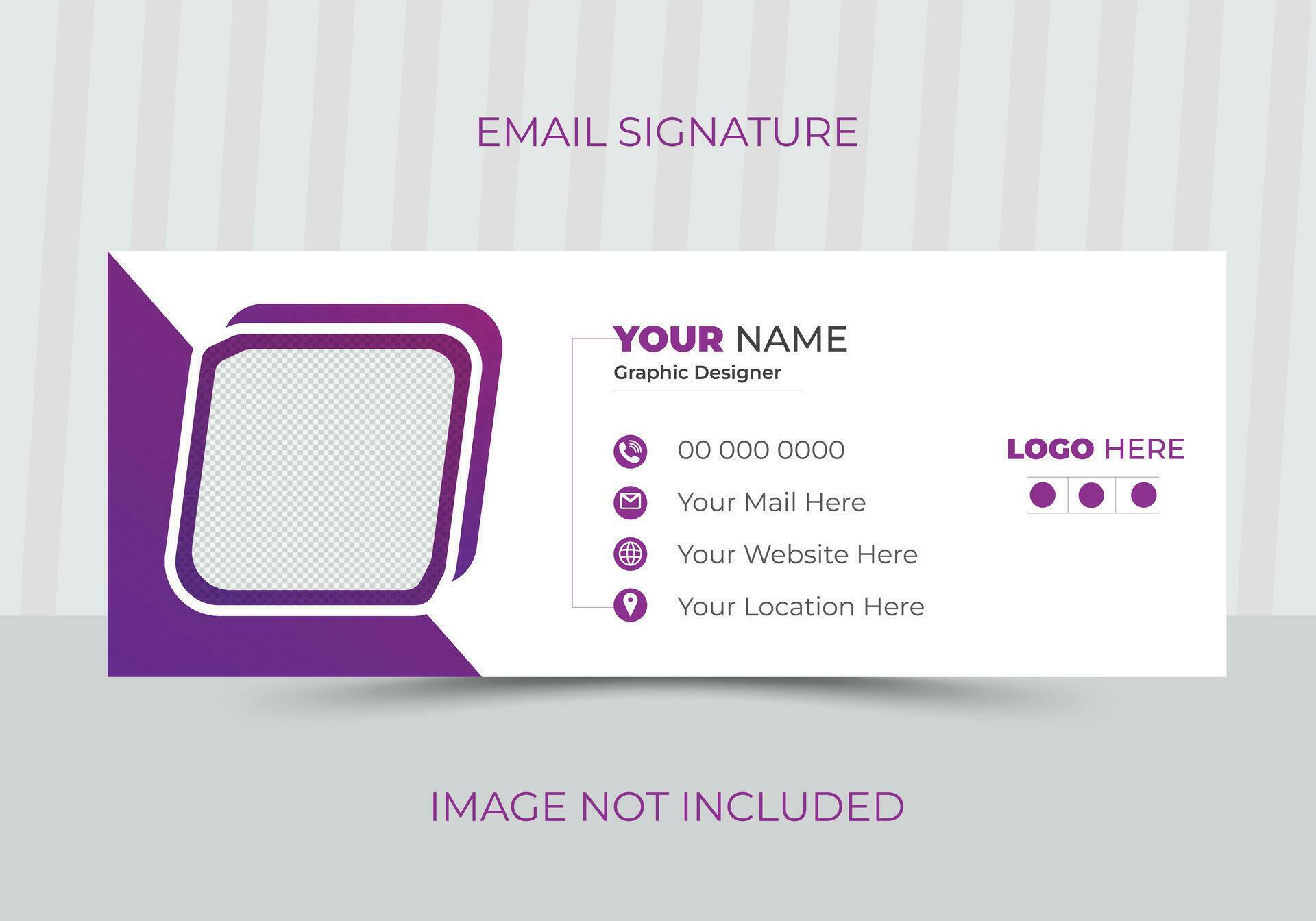 minimal style and Standard simple email signature template in ...