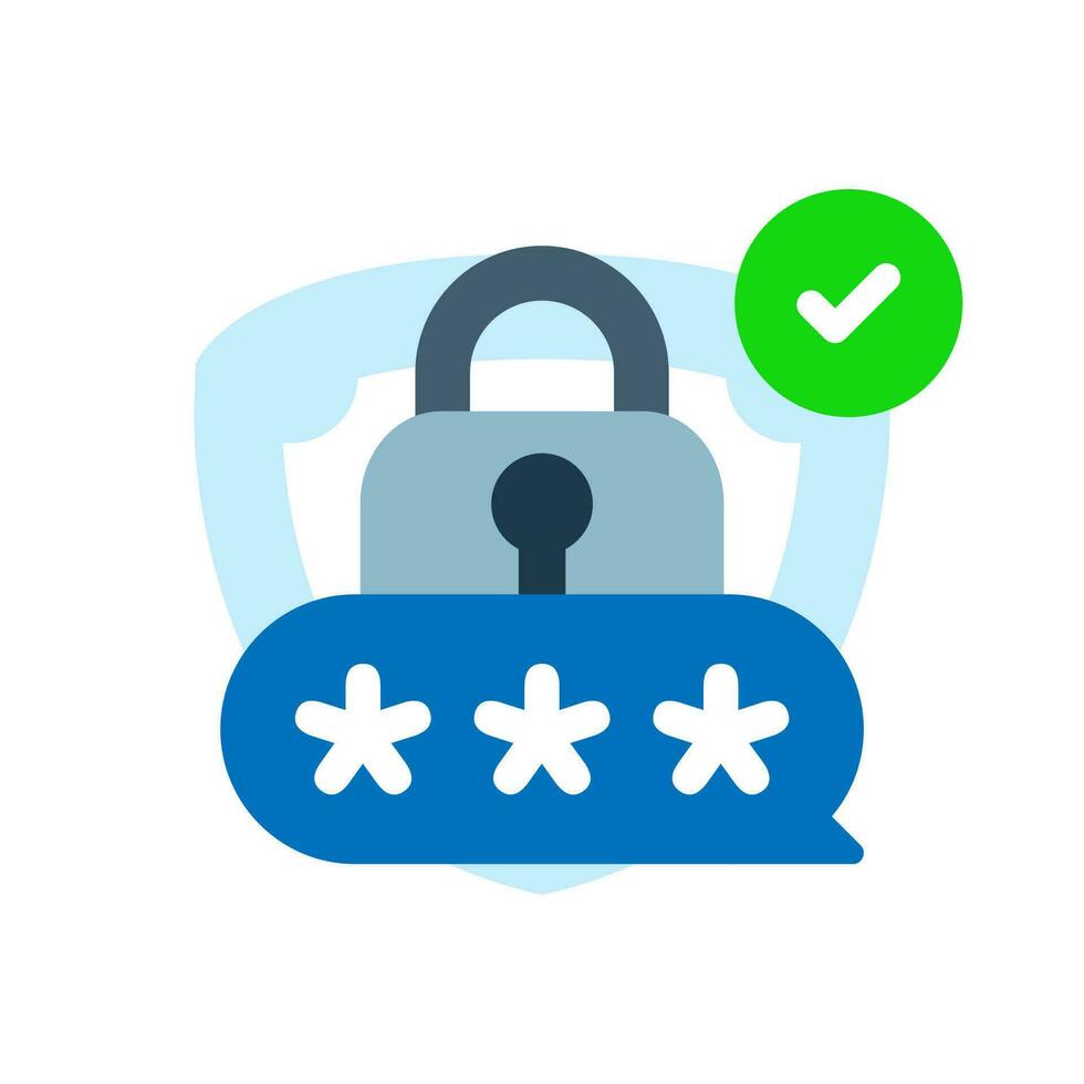 Security Code Password Protection Concept Illustration Flat Design Vector Eps10 Modern Graphic