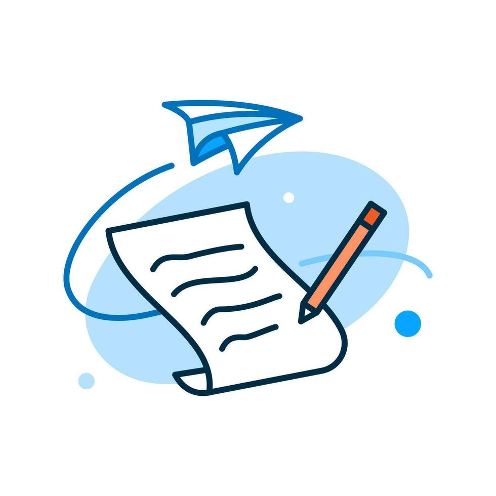 Write Create Message Concept Illustration Flat Design Vector Modern Graphic Element For