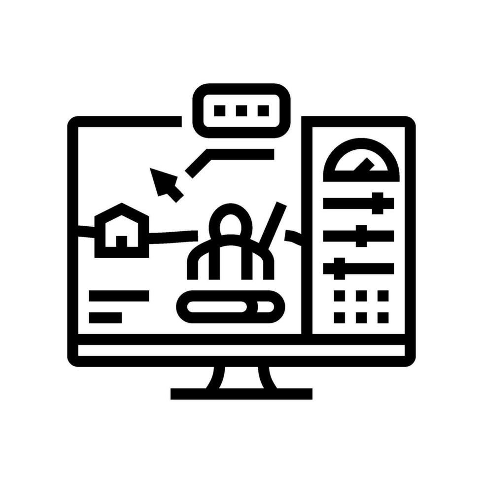 Testing Game Development Line Icon Vector Illustration 34788507 Vector