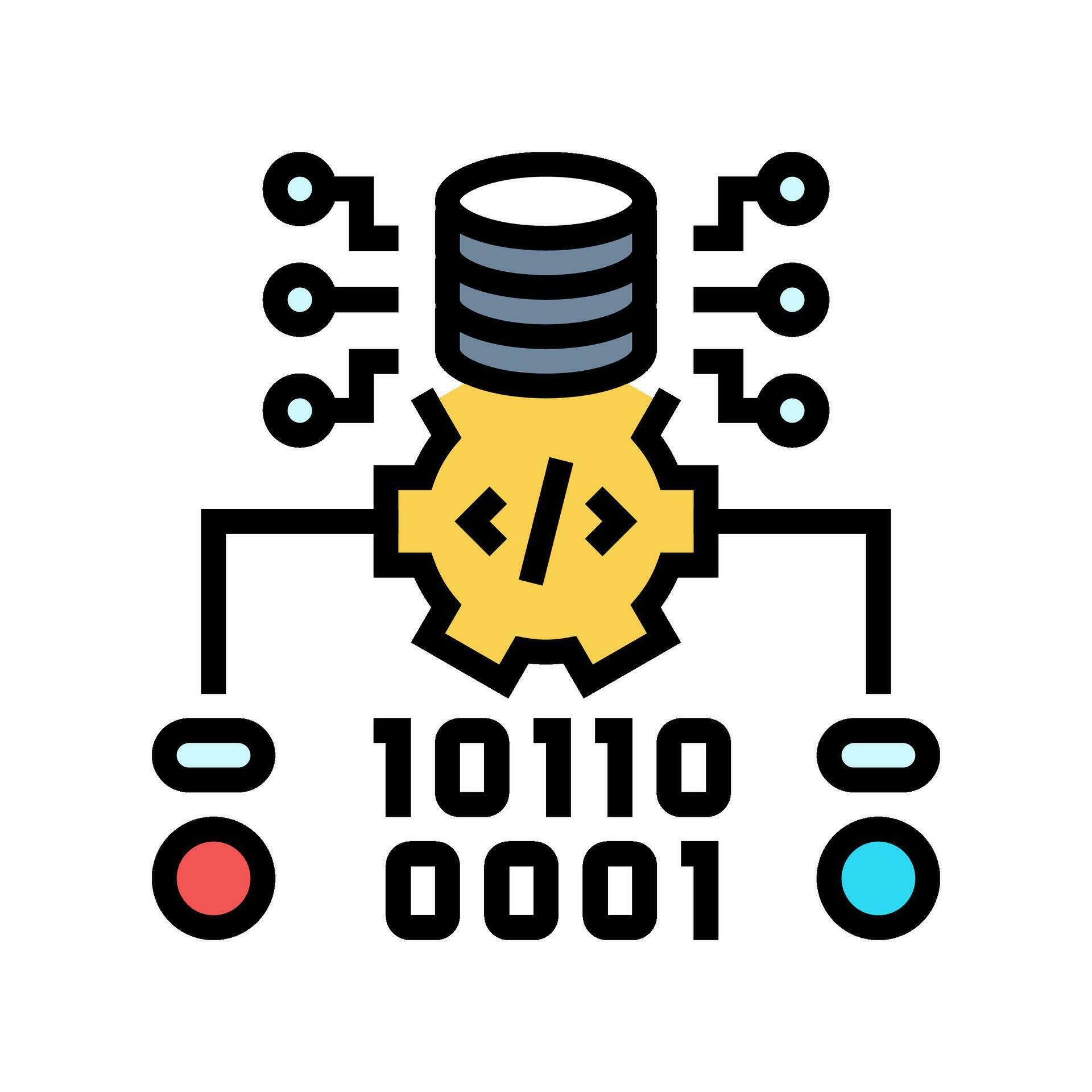 Source Code Management Color Icon Vector Illustration 34788555 Vector