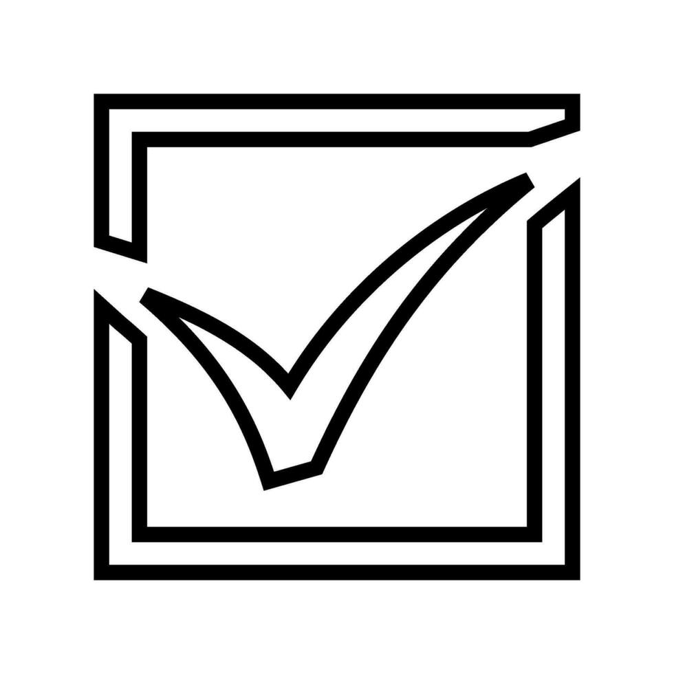 checkbox mark line icon vector illustration 34788806 Vector Art at Vecteezy