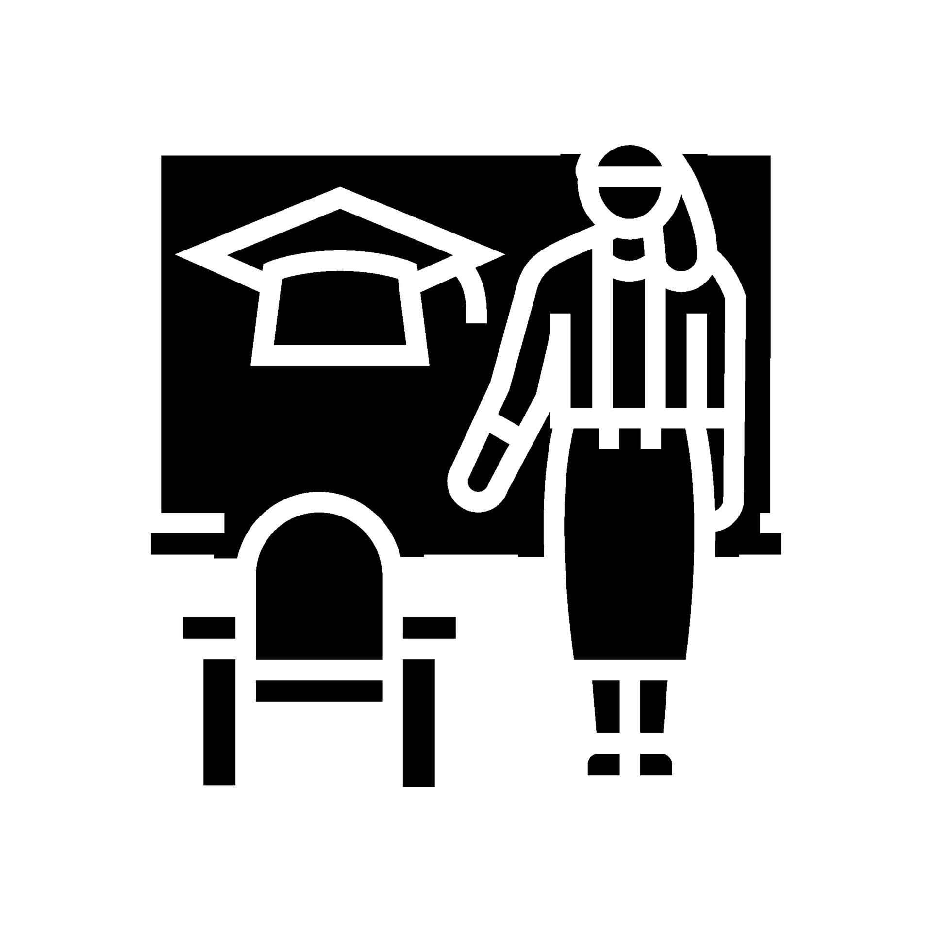 classroom management primary school glyph icon vector illustration ... classroom management primary school glyph icon vector illustration ...