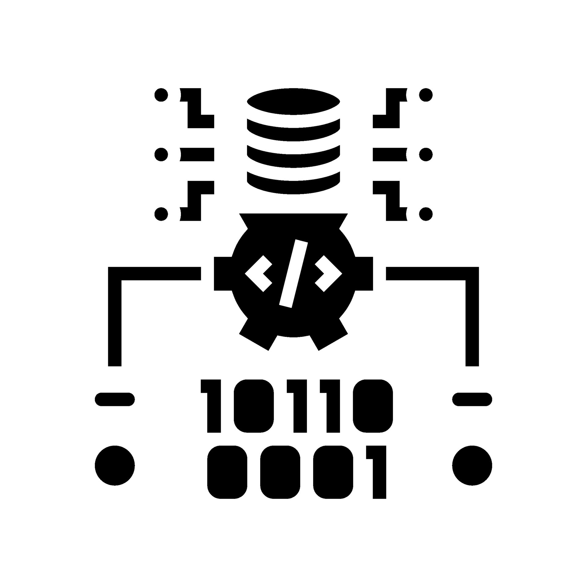 Source Code Management Glyph Icon Vector Illustration 34789256 Vector