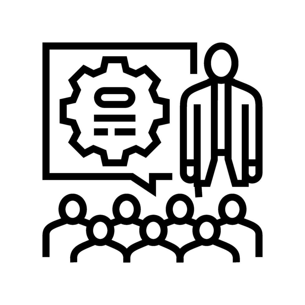 workshop facilitation college teacher line icon vector illustration ... workshop facilitation college teacher line icon vector illustration ...