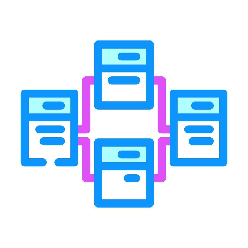 Relational Database Color Icon Vector Illustration 34789818 Vector Art