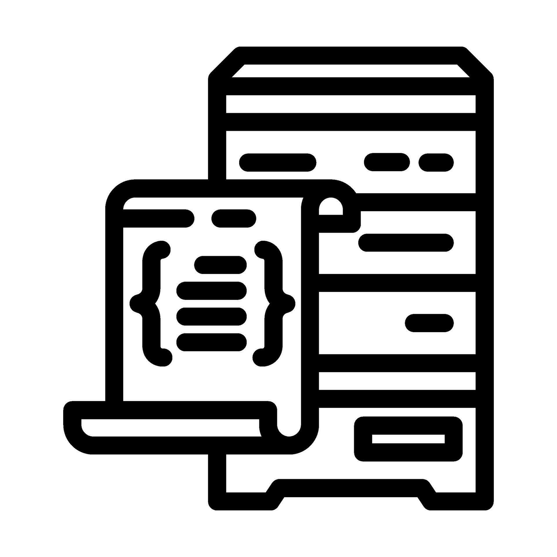 database scripts line icon vector illustration 34789964 Vector Art at ...