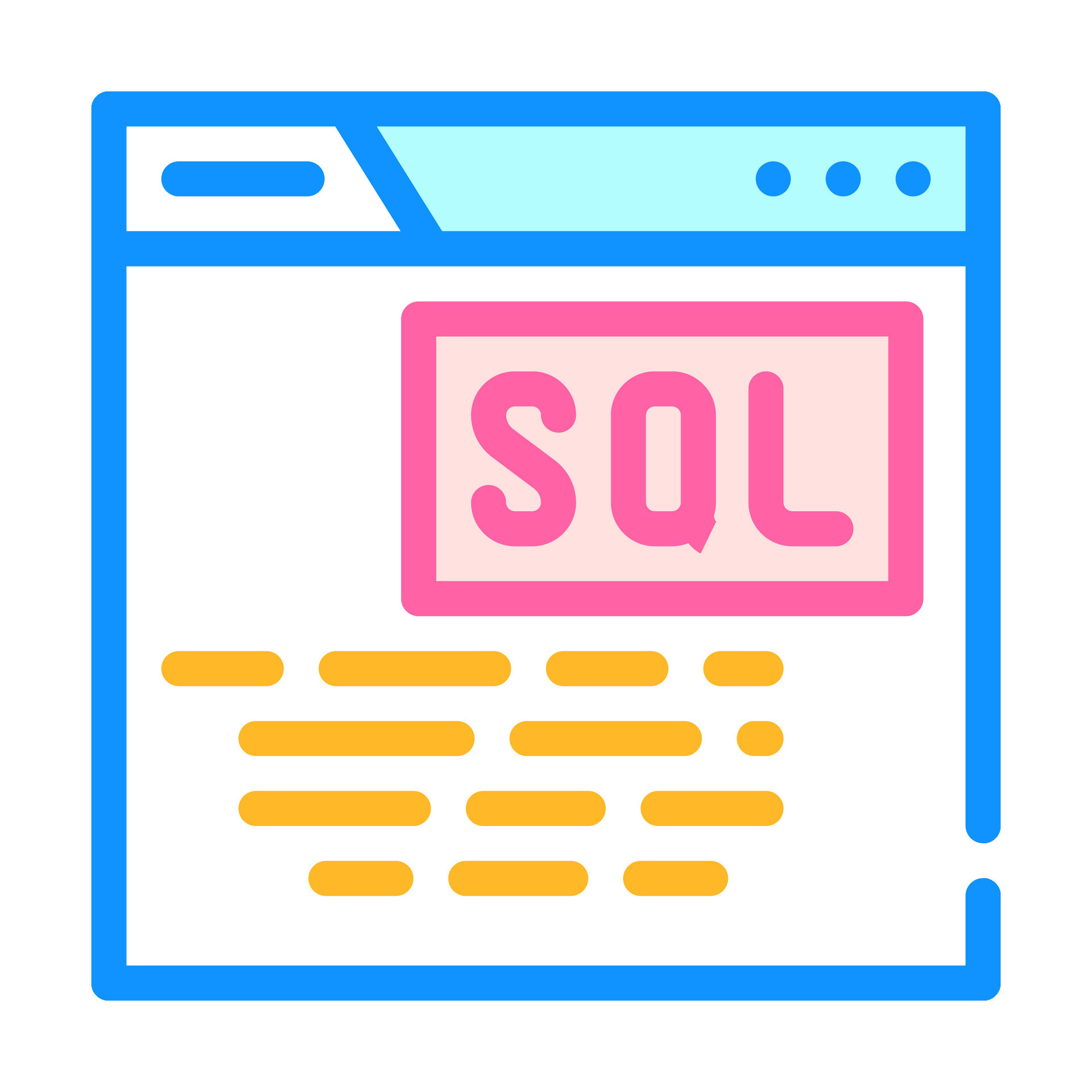 sql query database color icon vector illustration 34790223 Vector Art ...