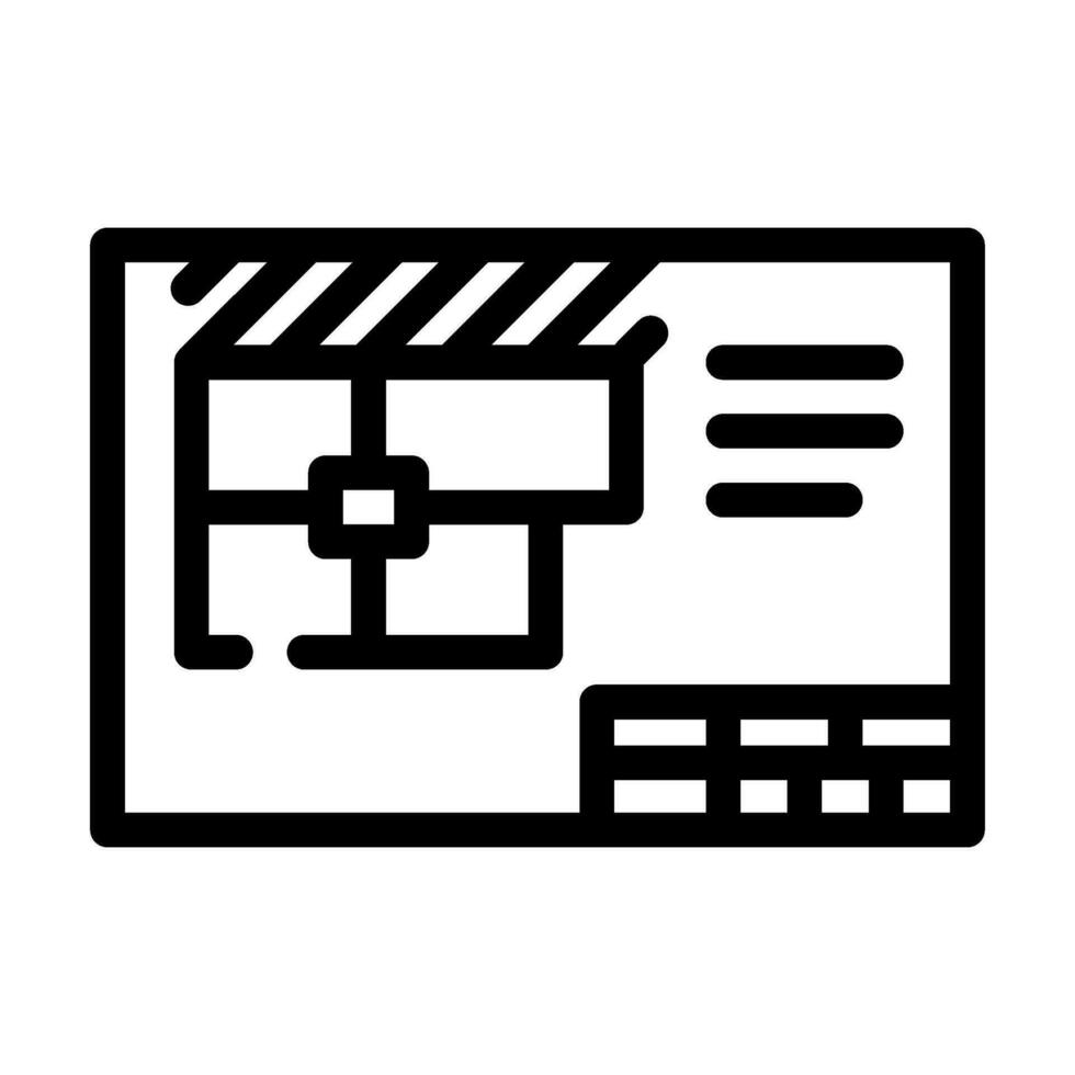 technical drawings architectural drafter line icon vector illustration ...