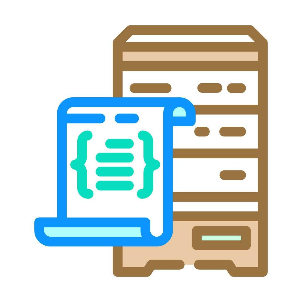 Database Scripts Color Icon Vector Illustration 34790584 Vector Art At