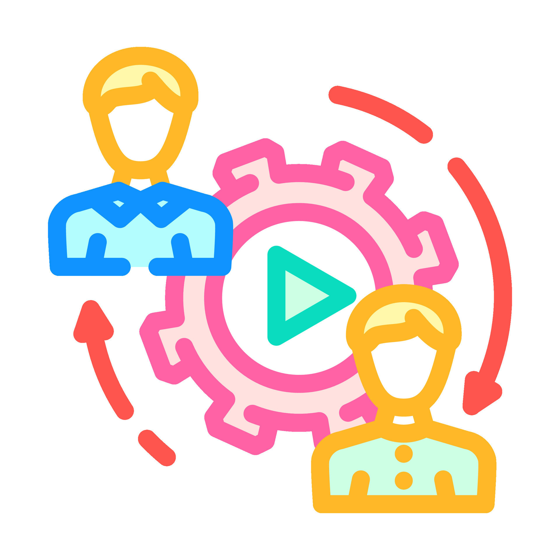 Customer Interaction Social Media Color Icon Vector Illustration 34790816 Vector Art At Vecteezy