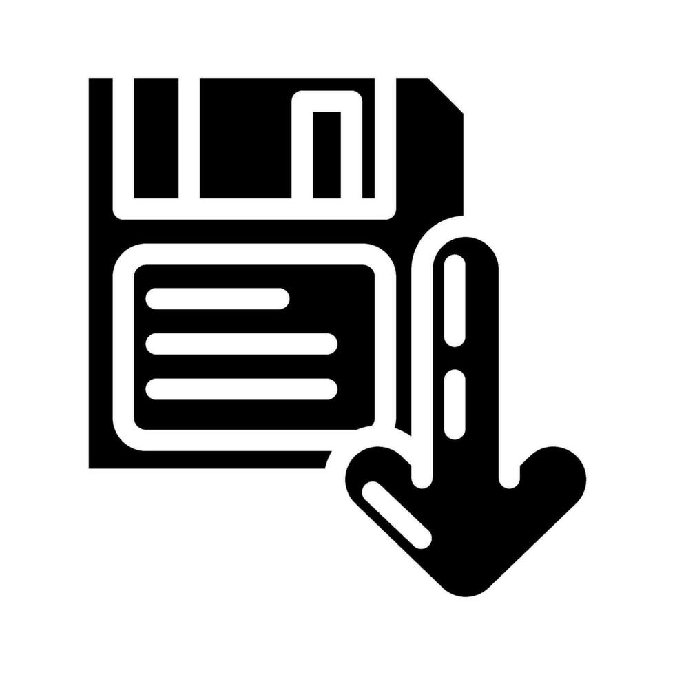 Floppy Disk Saving Loading Data Glyph Icon Vector Illustration 34790828 Vector Art At Vecteezy