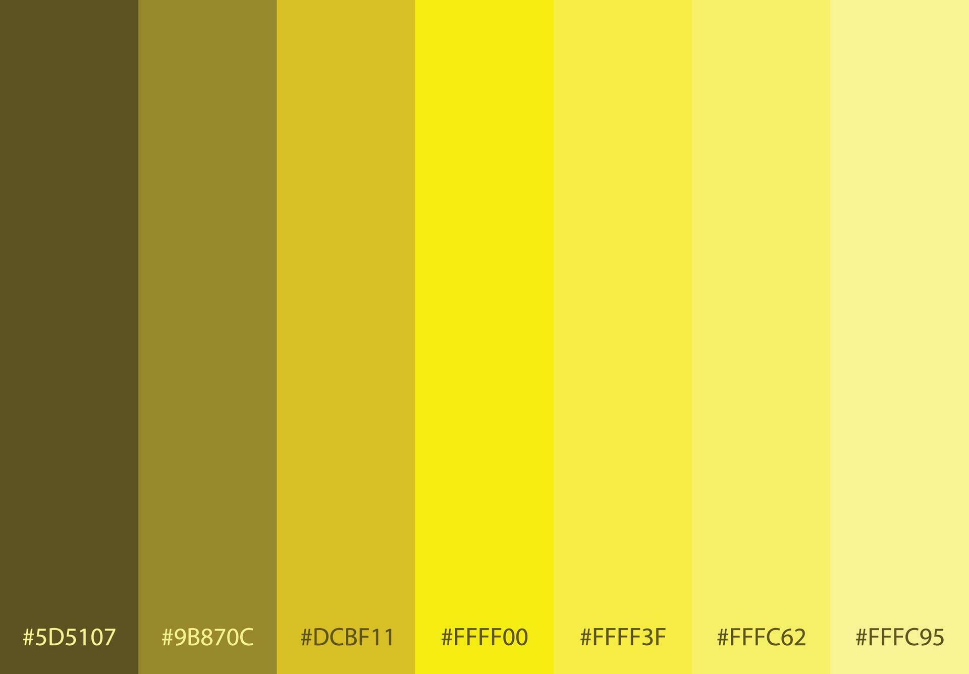 Yellow Gradient Color Palette 34792138 Vector Art at Vecteezy