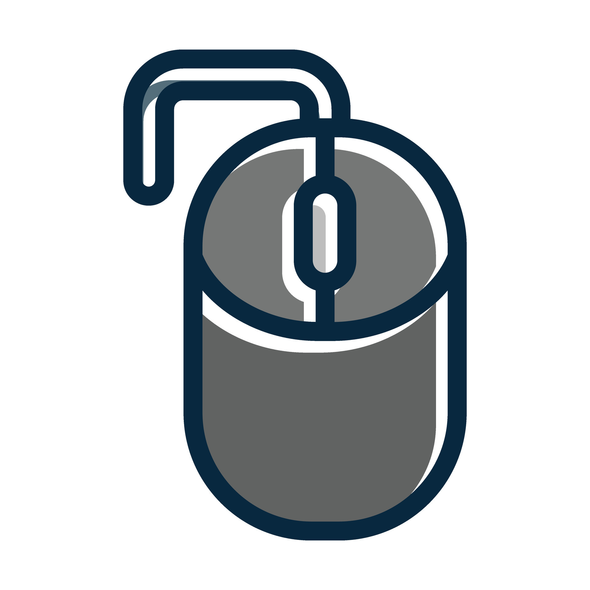 Computer Mouse Vector Thick Line Filled Dark Colors 34792575 Vector Art ...