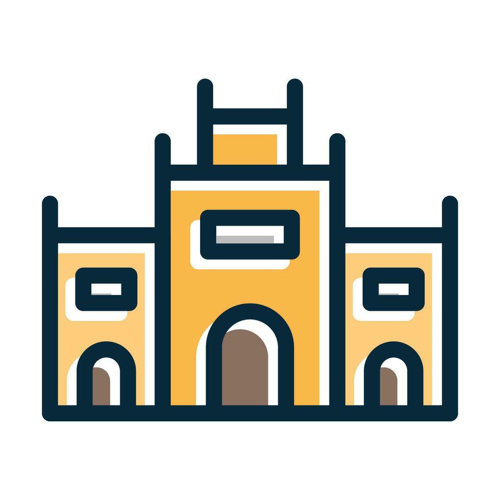 Fort Vector Thick Line Filled Dark Colors 34792695 Vector Art at Vecteezy