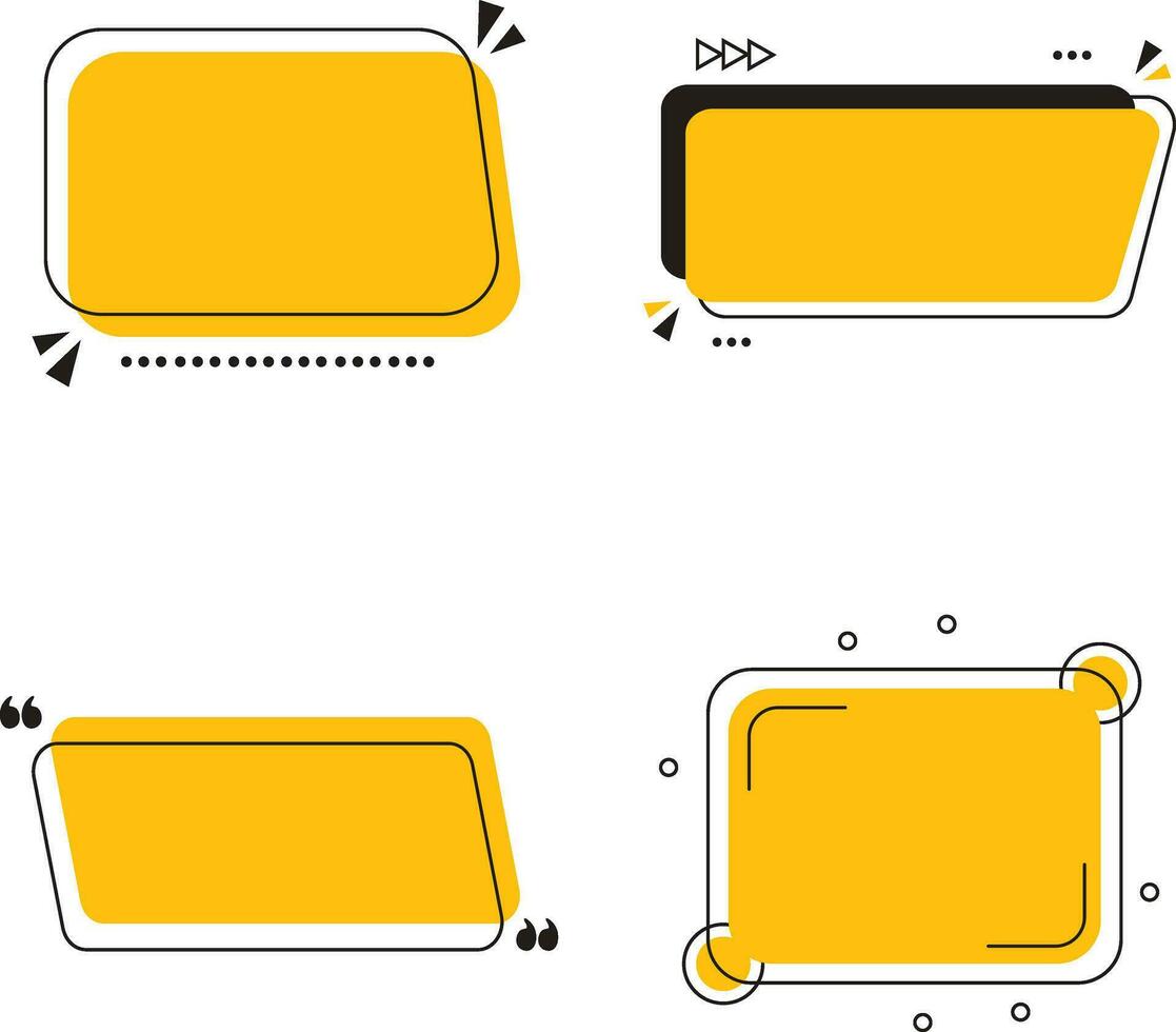 Set of Modern Text Box. With Different Design. Isolated Vector ...