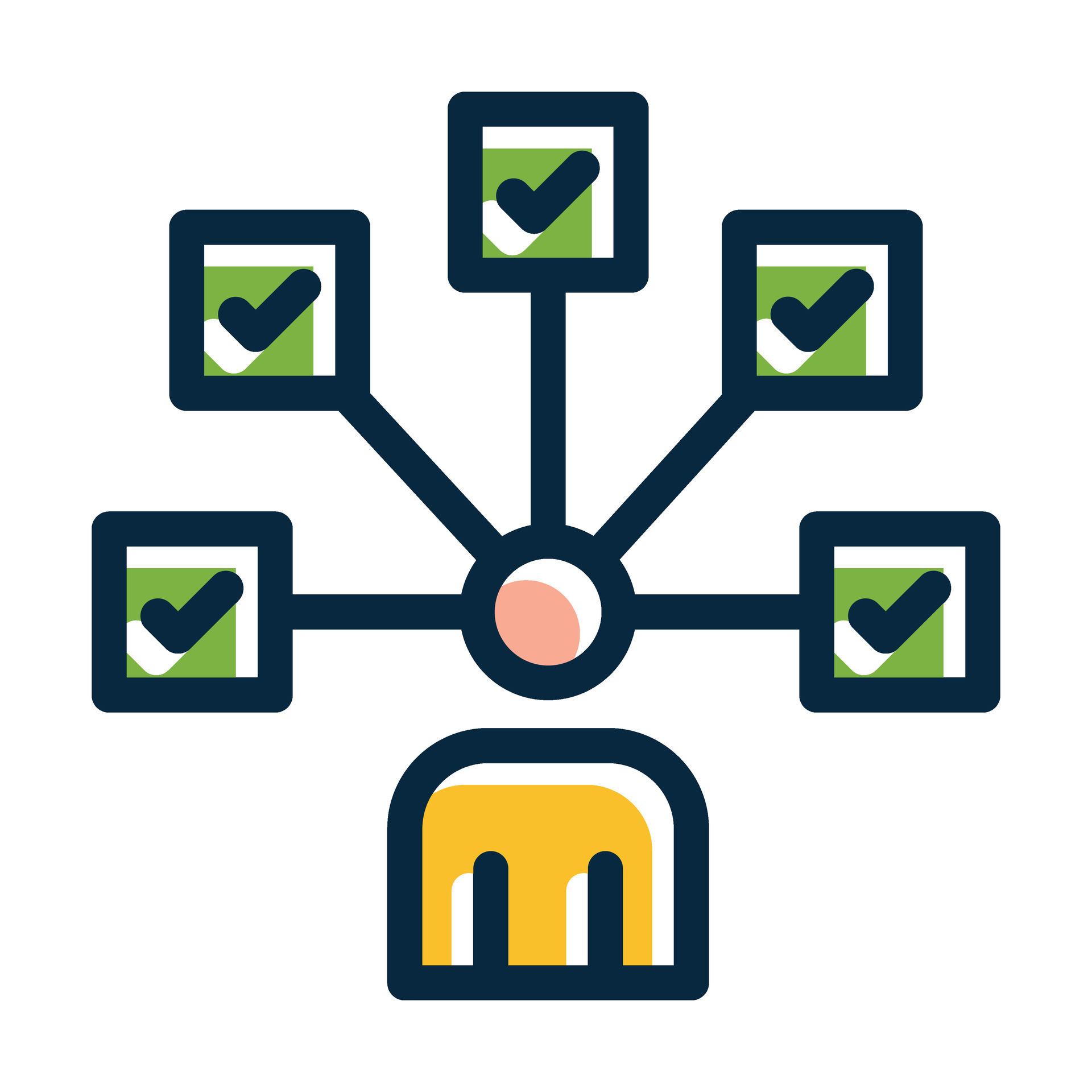 Multitasking Vector Thick Line Filled Dark Colors 34795750 Vector Art ...