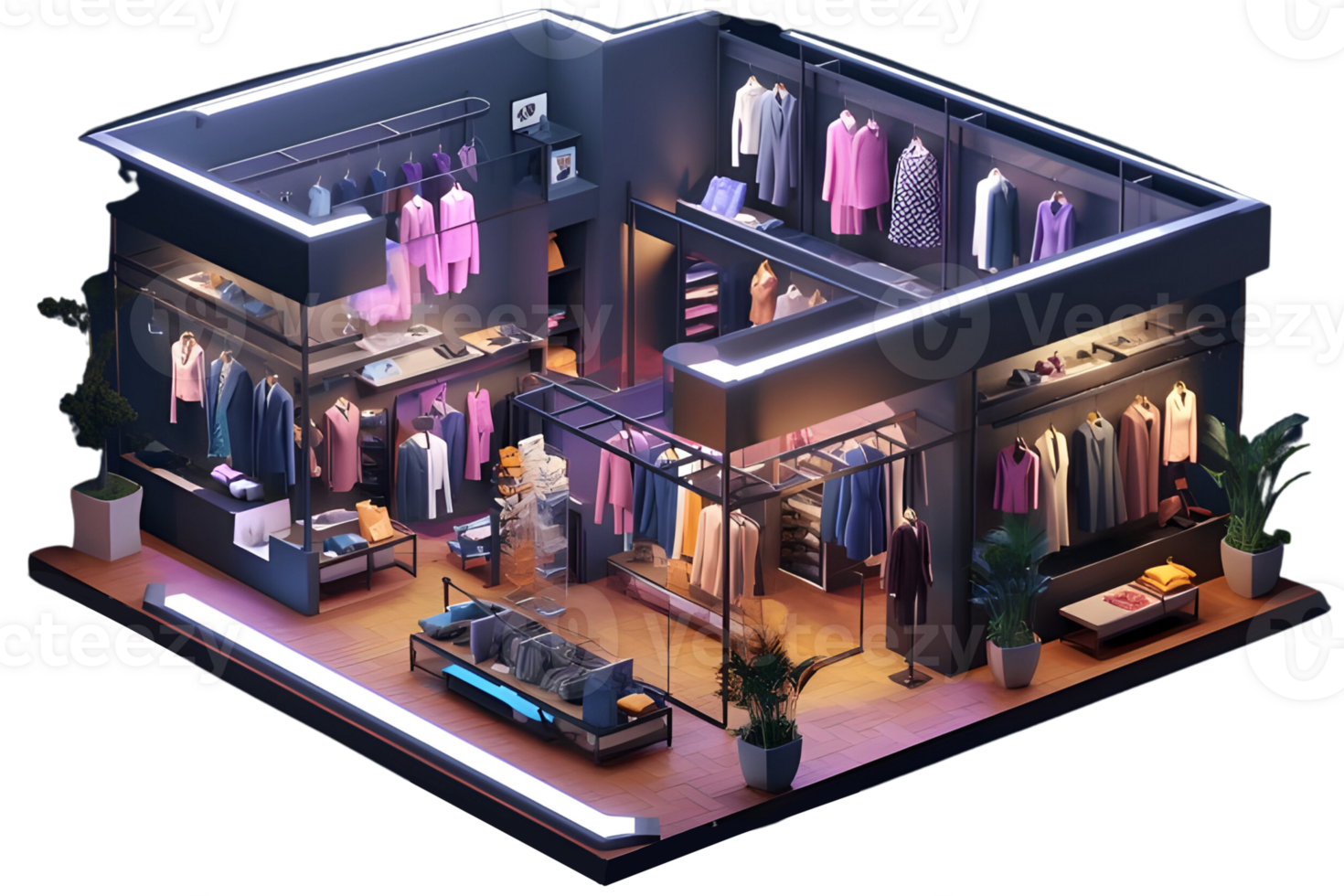 AI generated a clothing store 34800475 PNG