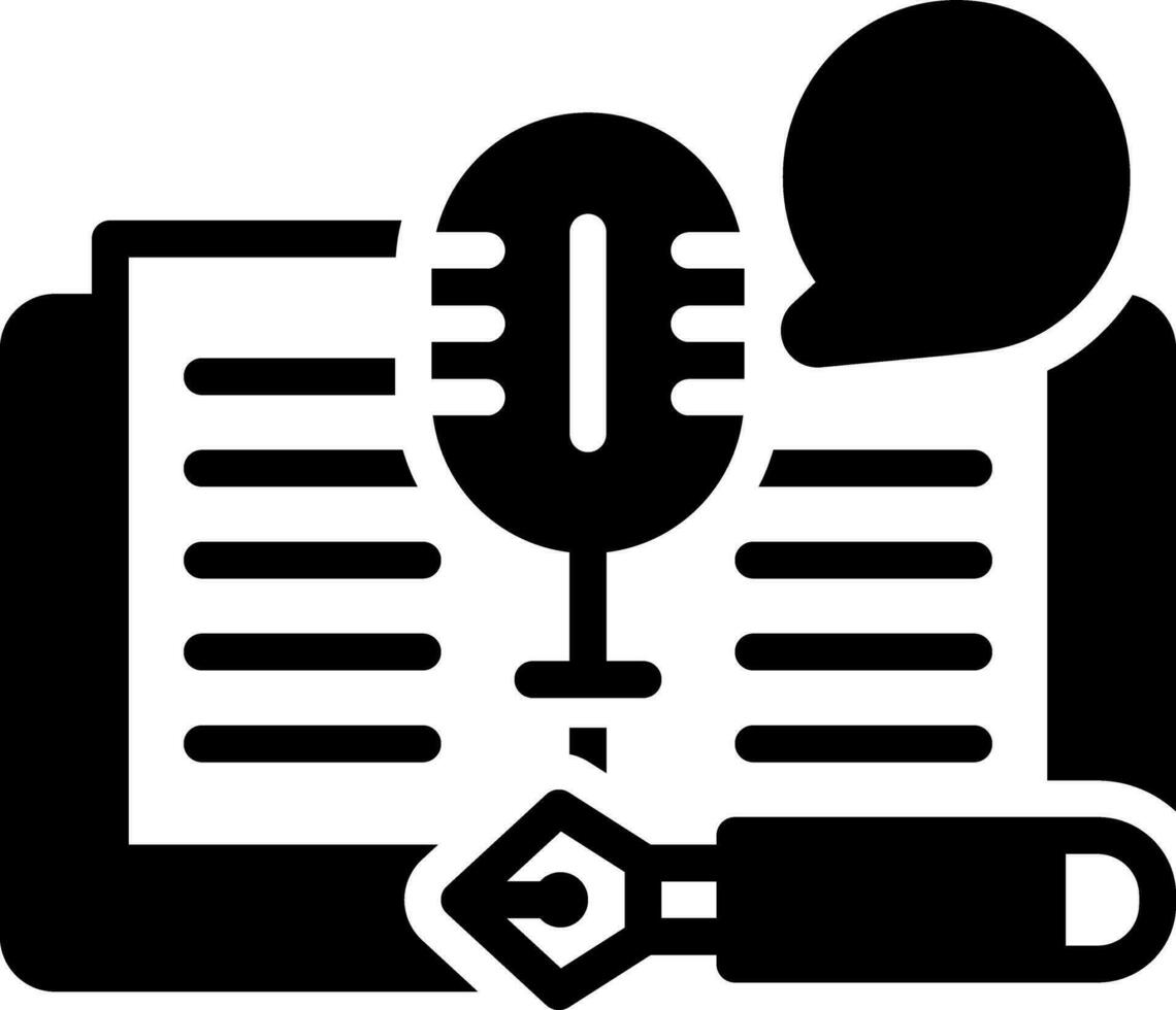 solid icon for narrative 34809015 Vector Art at Vecteezy