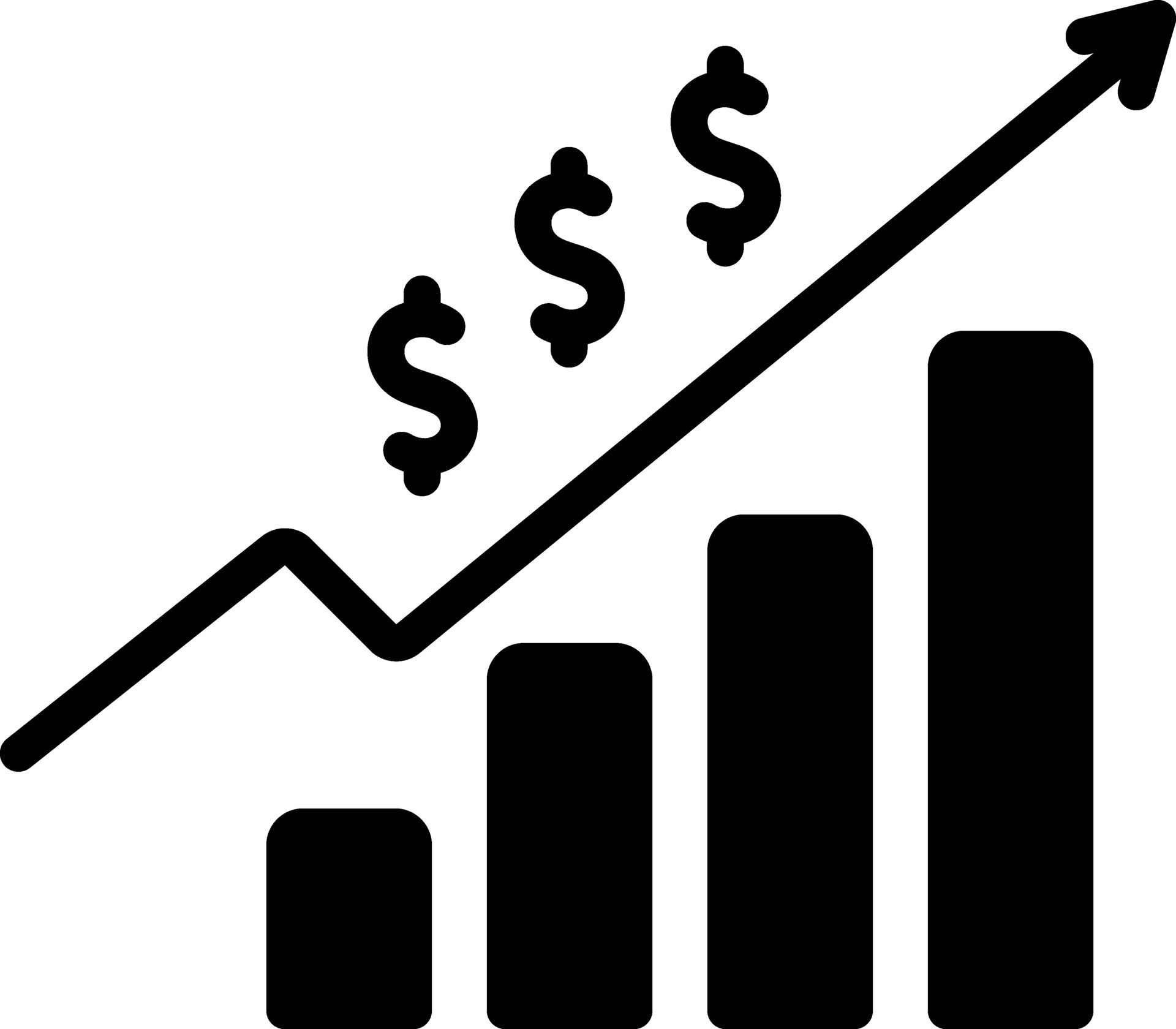 solid icon for growth 34809183 Vector Art at Vecteezy