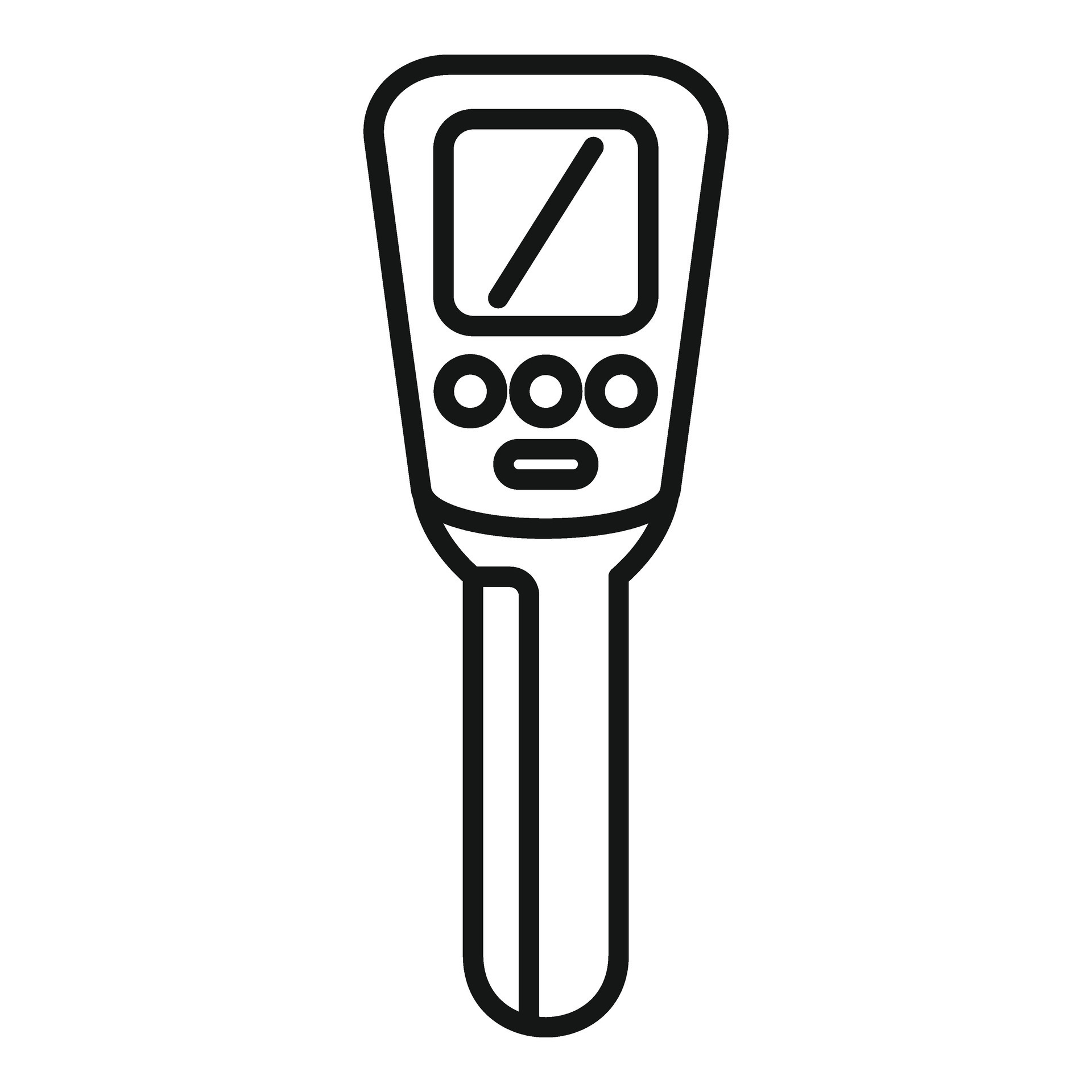 Normal Temperature Laser Thermometer Icon Outline Vector Scan Test