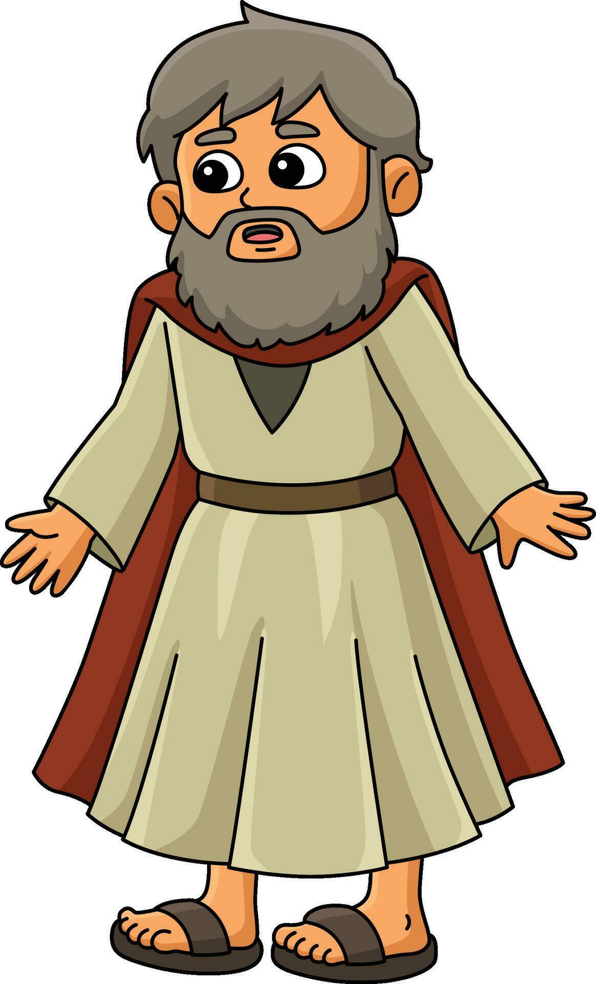 Moses Cartoon Colored Clipart Illustration 34812380 Vector Art at Vecteezy