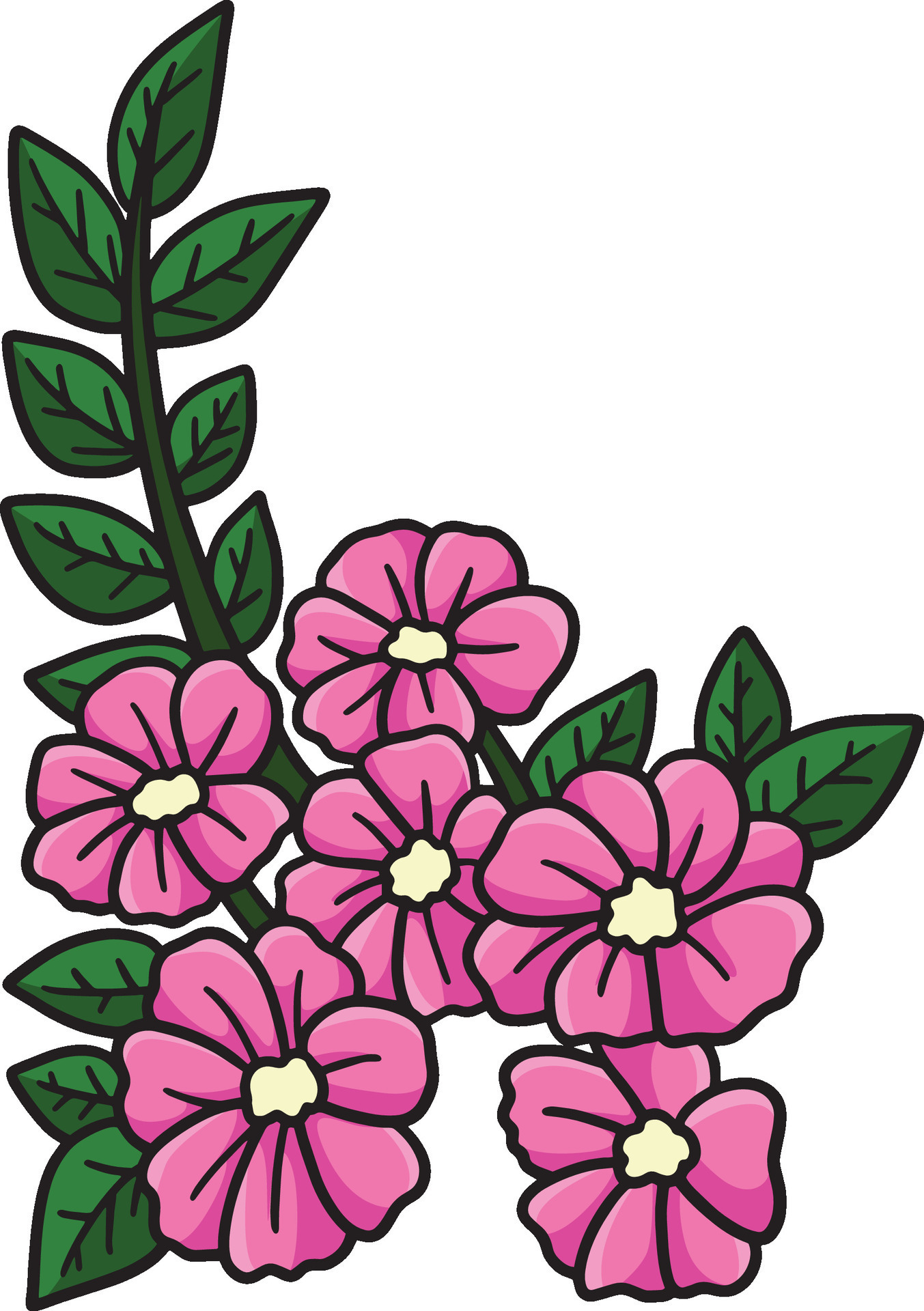 Spring Flower Cartoon Colored Clipart Illustration 34812416 Vector Art ...