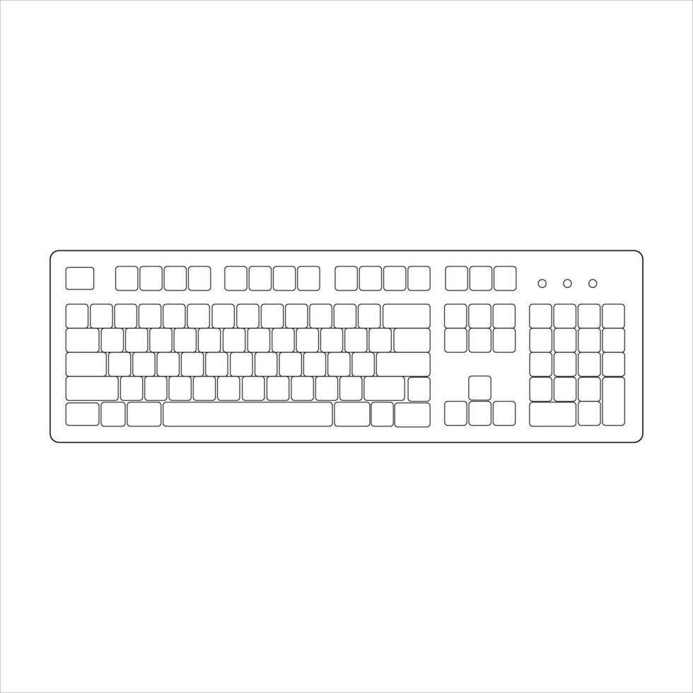 Computer keyboard line art 34812667 Vector Art at Vecteezy