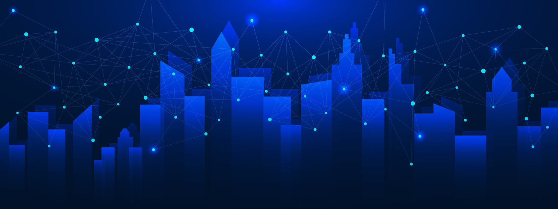 Smart city technology concept with connect points and lines. Business ... Smart city technology concept with connect points and lines. Business ...