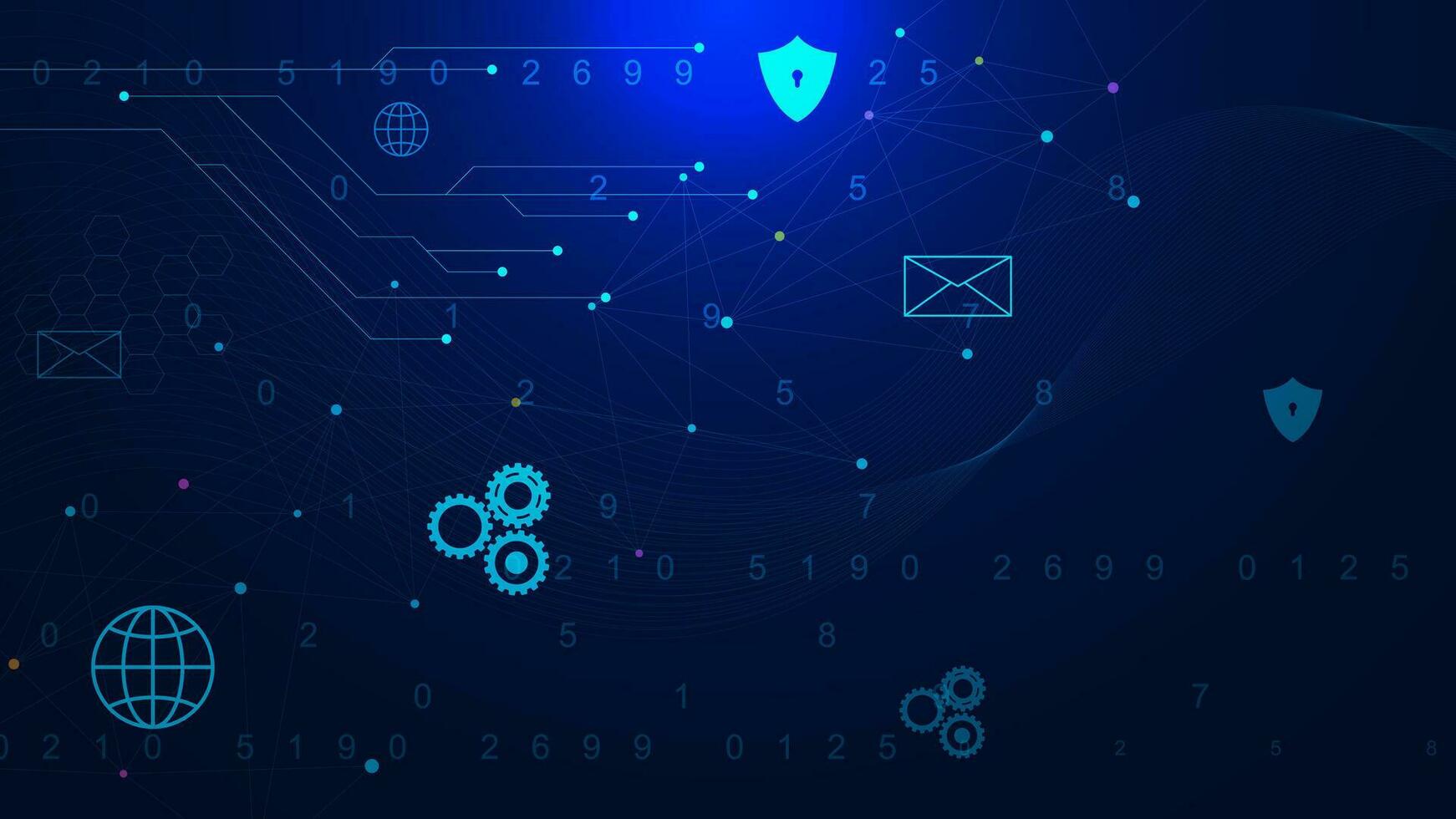 Digital Communication Cyber Security Network Concept Network Connection Social Networking And