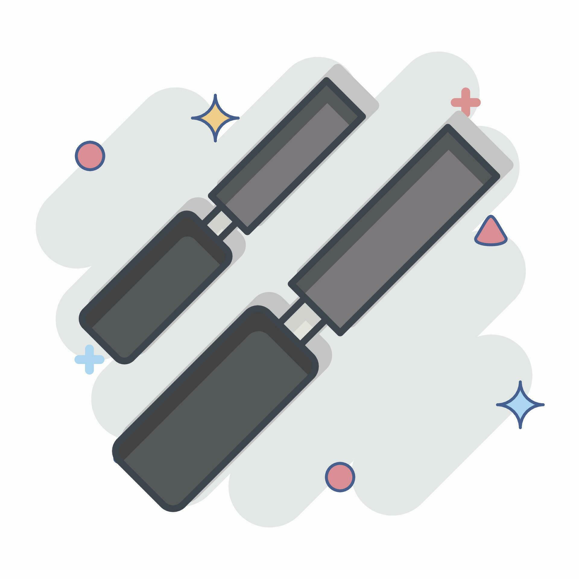 Icon Wood Chisel Related To Carpentry Symbol Comic Style Simple