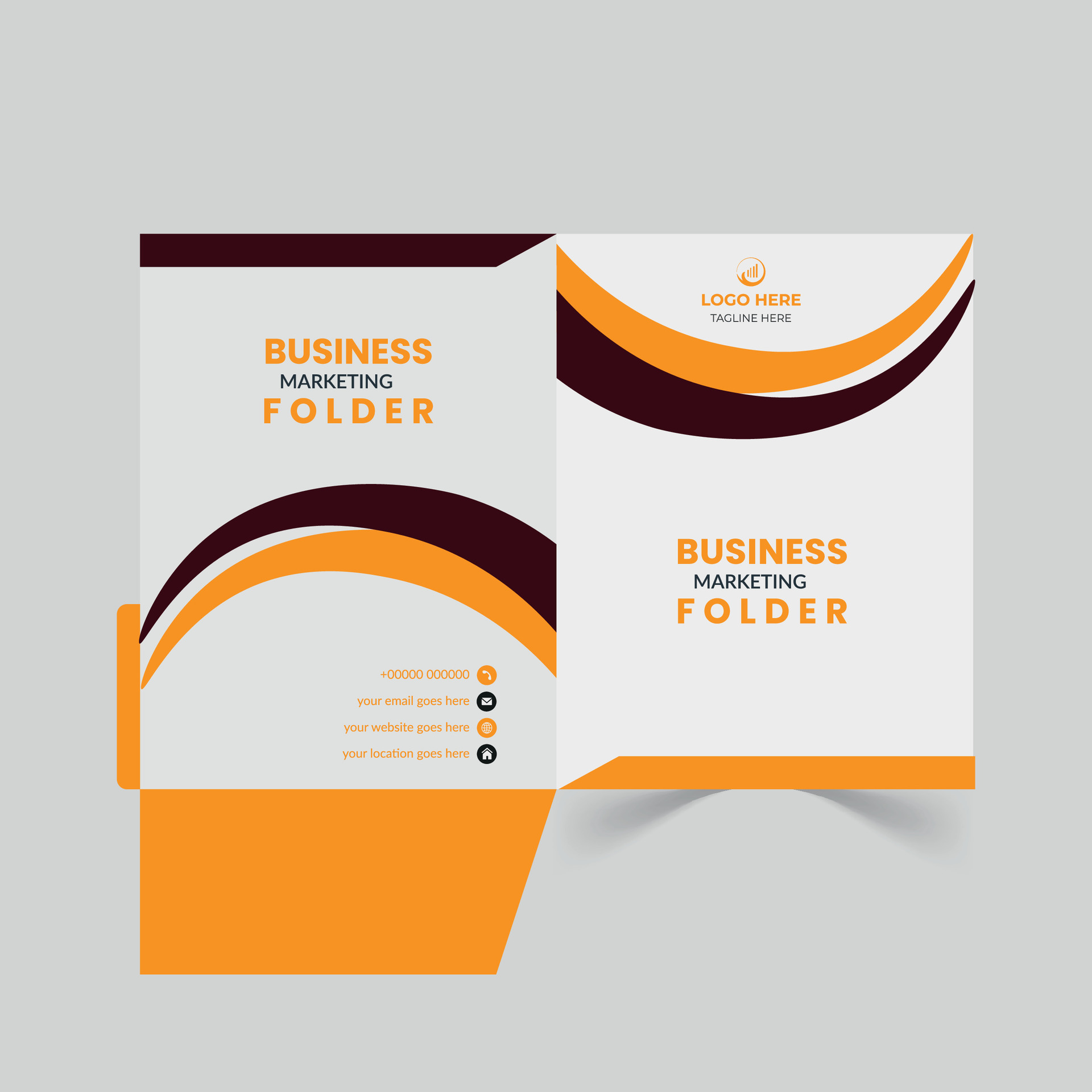 File Folder Design Presentation Folder Design 34818086 Vector Art At