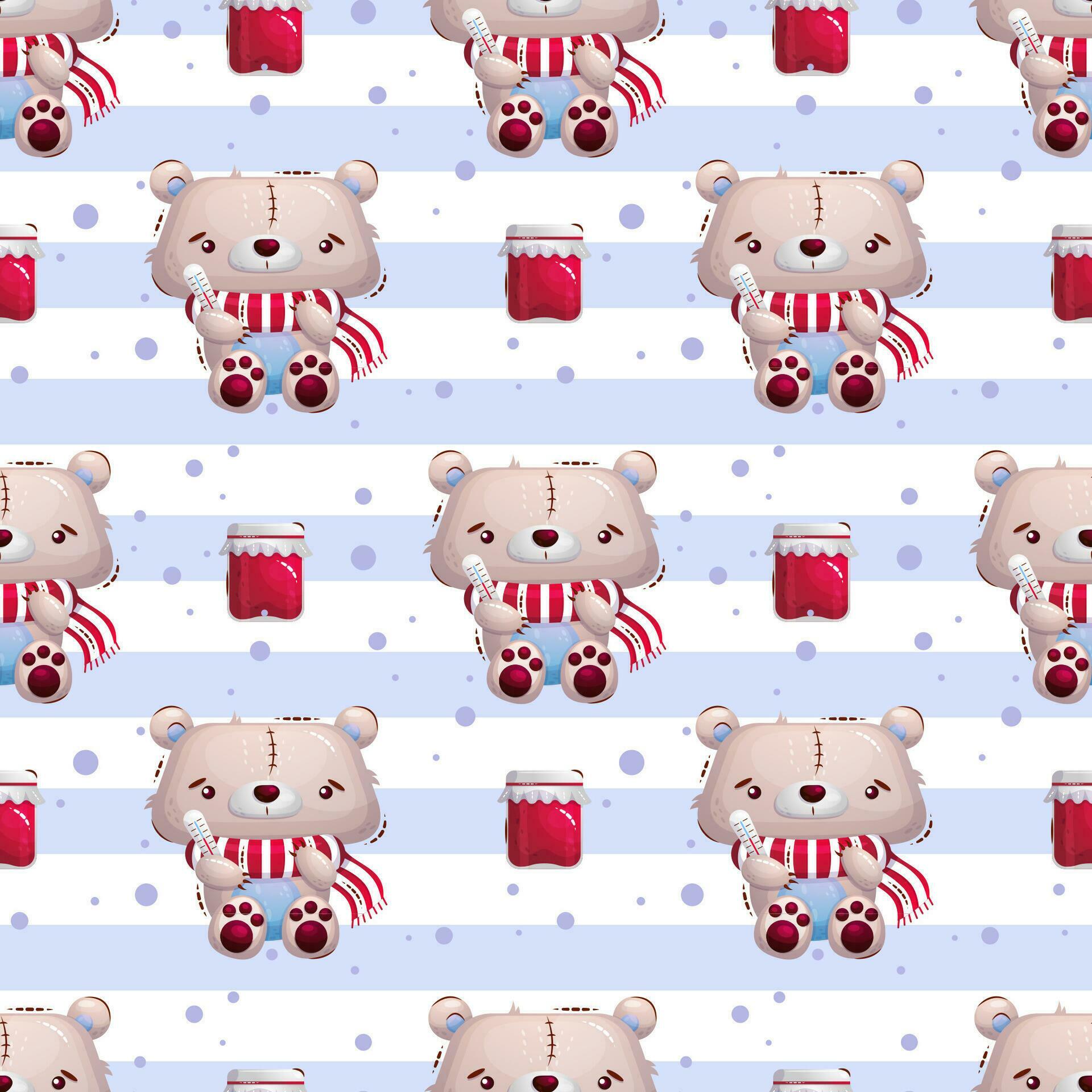 Sick bear pattern 34818593 Vector Art at Vecteezy