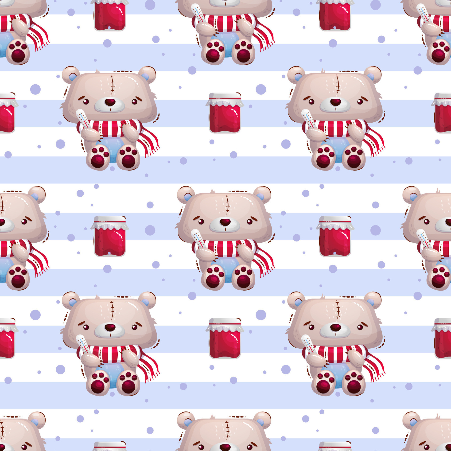 Sick bear pattern 34818593 Vector Art at Vecteezy