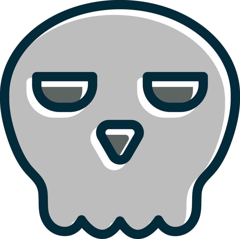 Skull Vector Thick Line Filled Dark Colors 34818660 Vector Art at Vecteezy