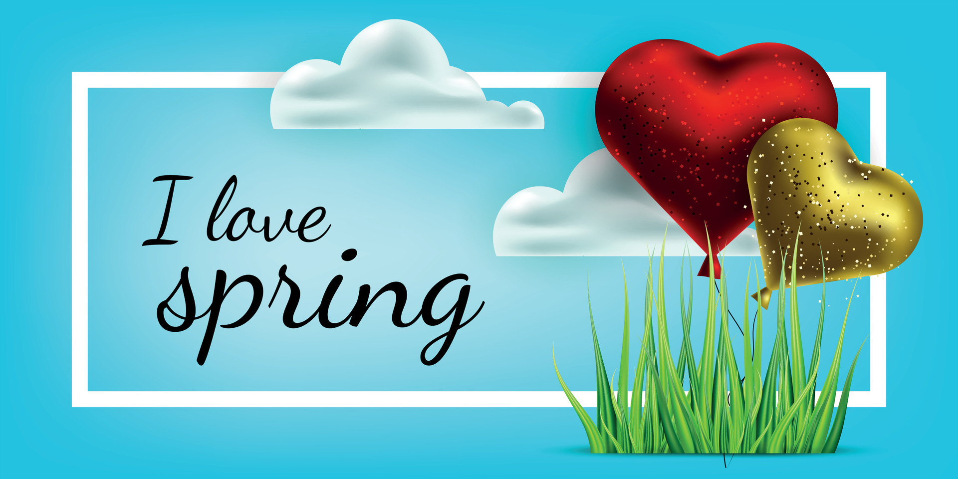 Spring vector illustration with green grass 34818999 Vector Art at Vecteezy