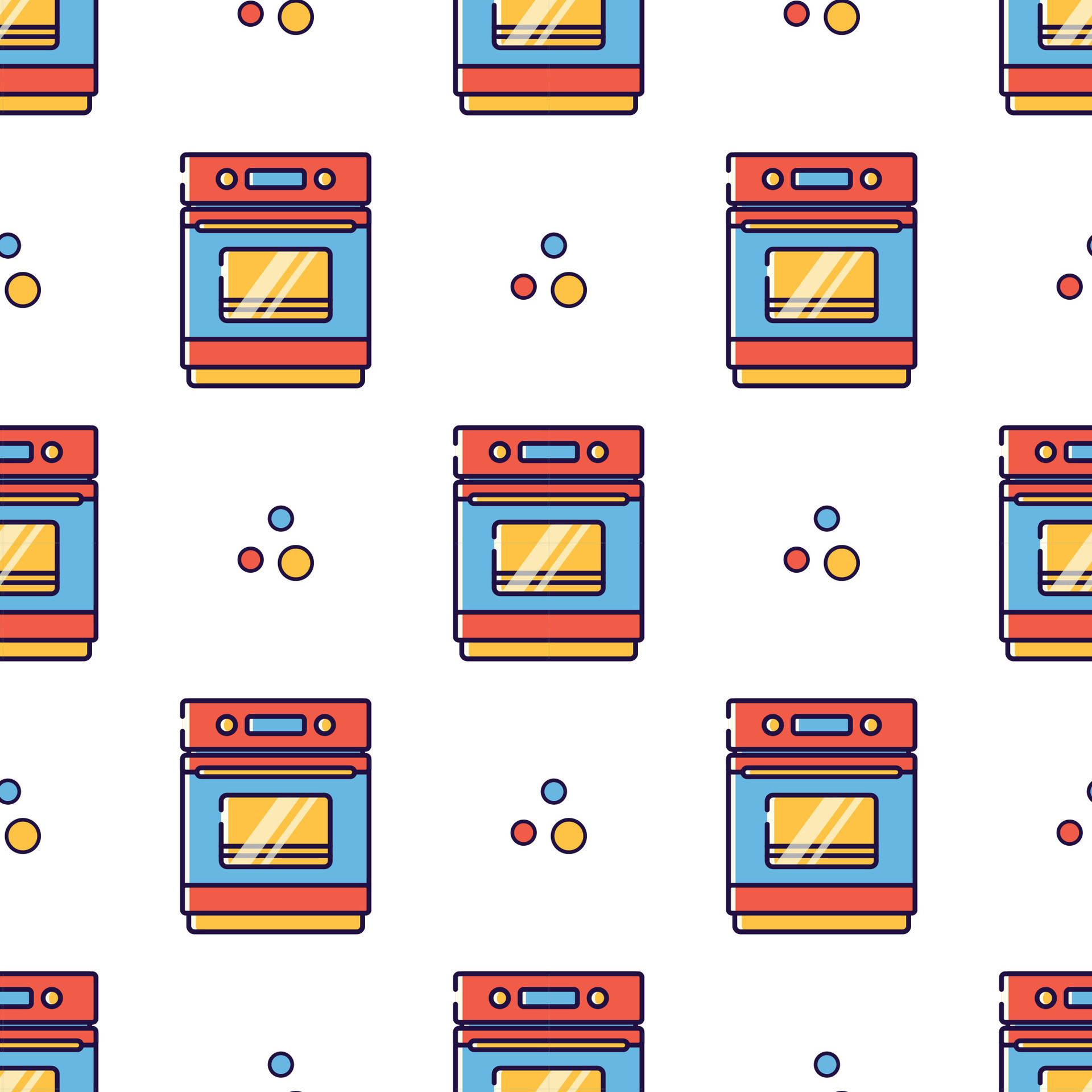 Kitchen tools vector seamless pattern 34819658 Vector Art at Vecteezy
